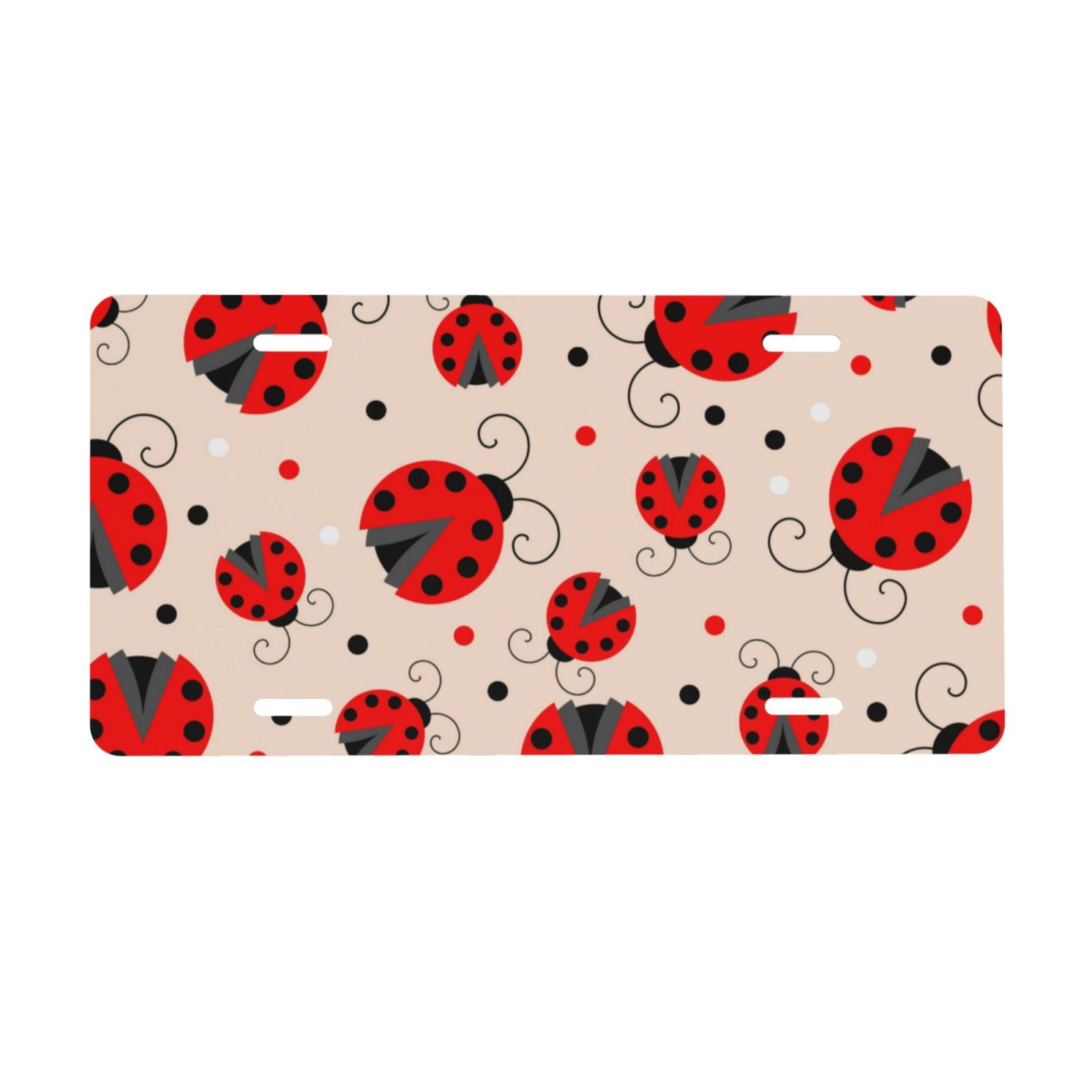 Easygdp Red Ladybug License Plate Car Front License Plate Car ...