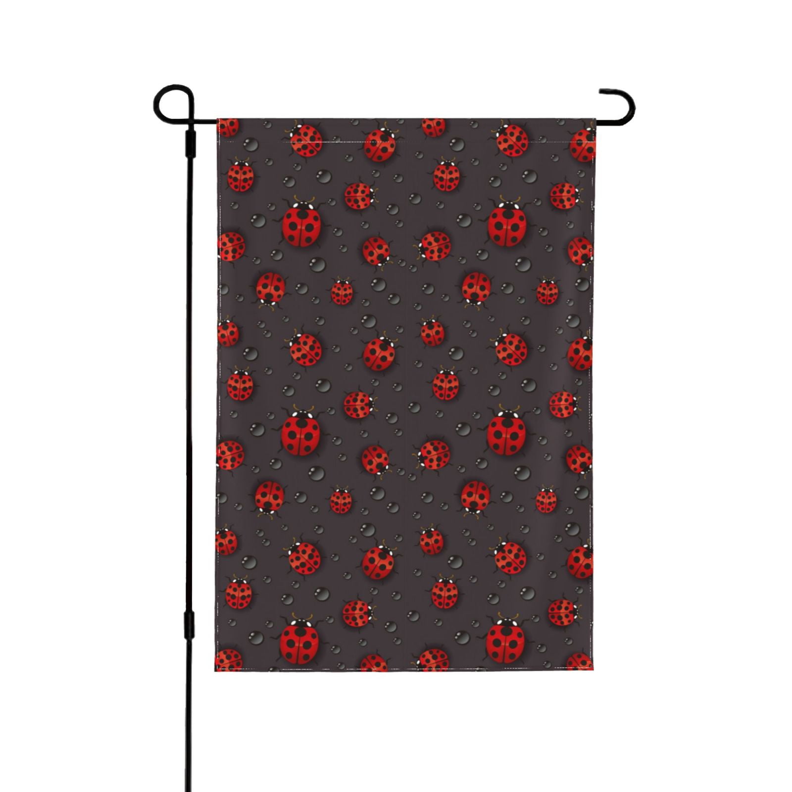 Easygdp Red Ladybugs On Dark Background Garden Flag Yard Flag Welcome ...