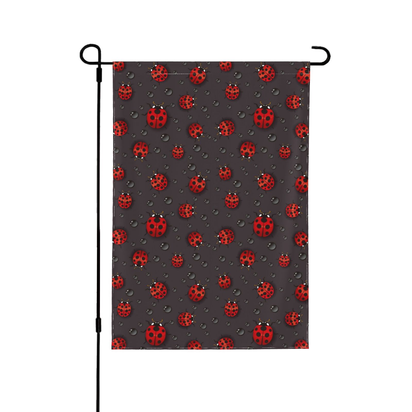 Easygdp Red Ladybugs On Dark Background Garden Flag Yard Flag Welcome ...