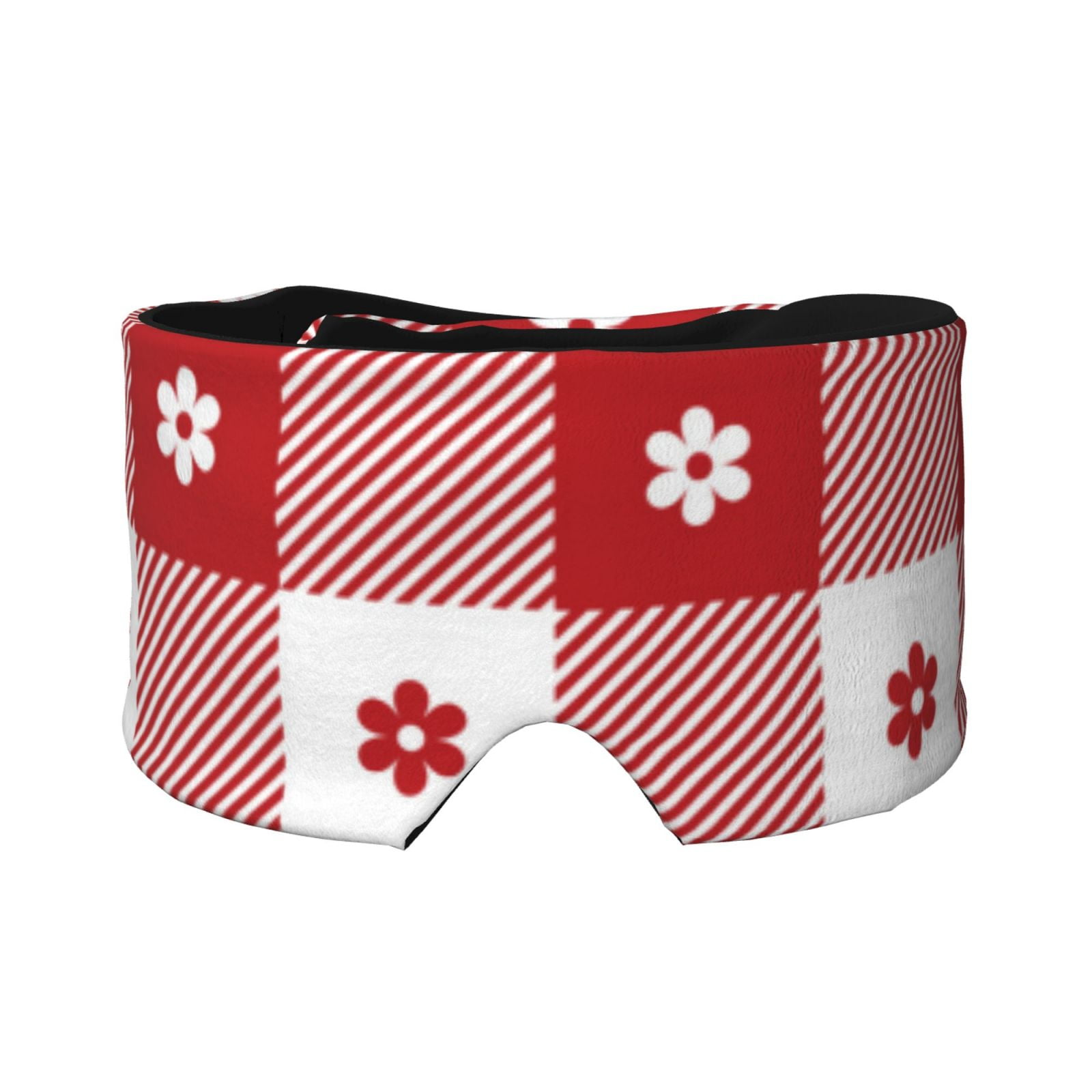 Easygdp Red Plaid Daisy Sleep Mask - Eye Mask for Sleeping, Full Eye ...