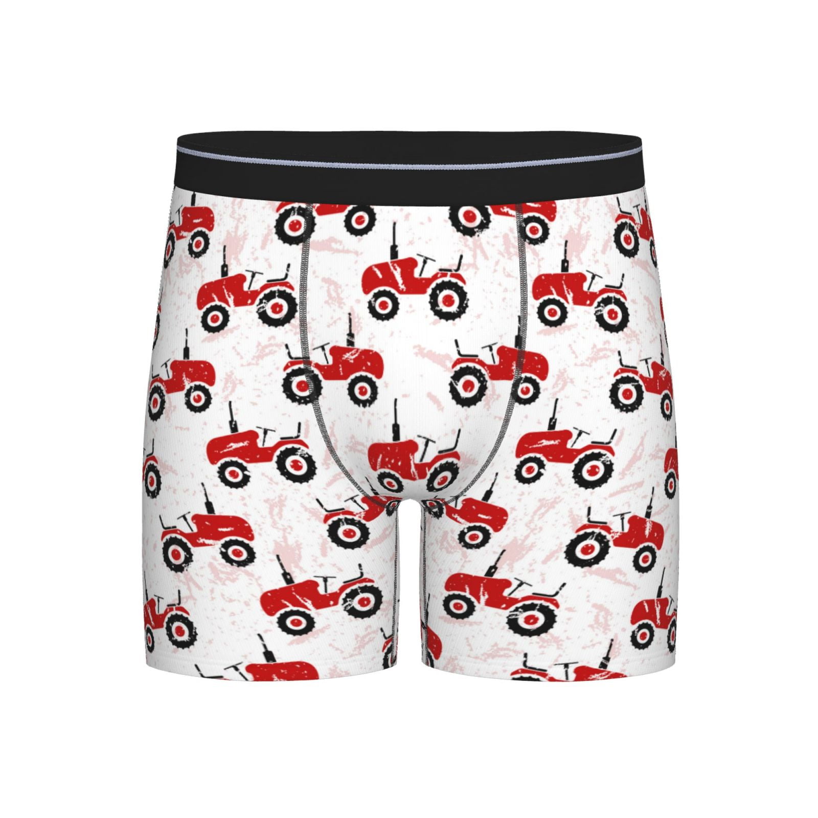 Easygdp Red Wheeled Tractors Men's Boxer Briefs Men’s Underwear Boxer ...