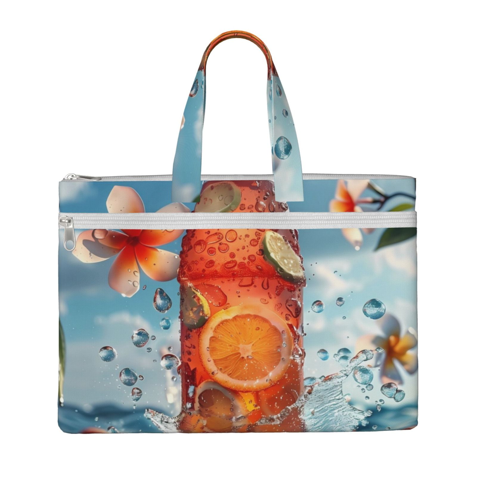 Easygdp Refreshing Citrus Splash Canvas Document Bag File Bag Handle ...