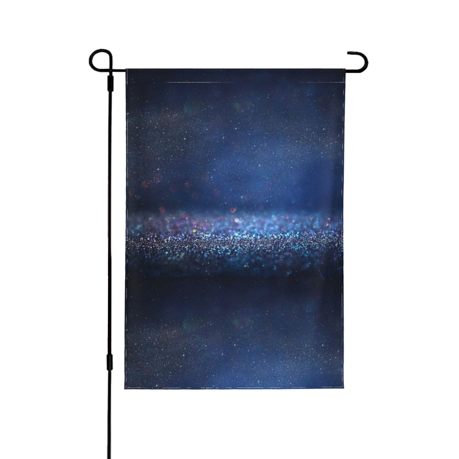 Easygdp Retro Blue Glitter Garden Flag Yard Flag Welcome Flag, Double ...