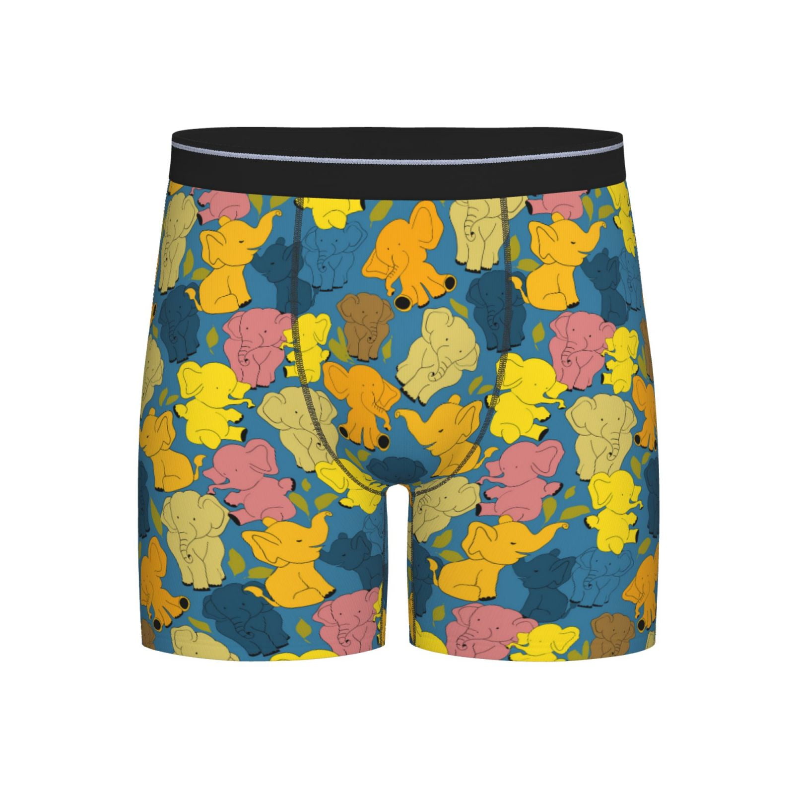 Easygdp Retro Boho Elephants Men's Boxer Briefs Men’s Underwear Boxer ...
