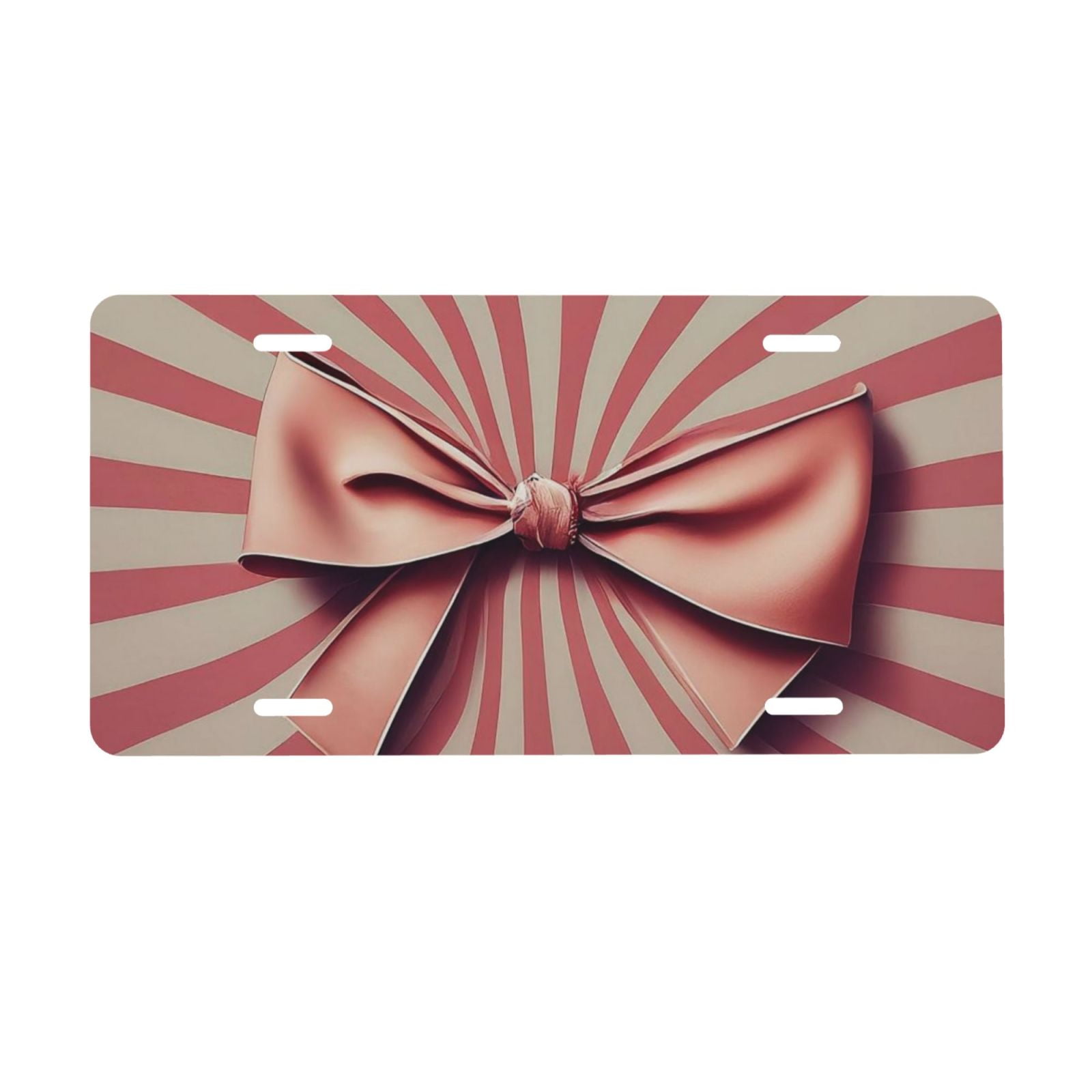 Easygdp Retro Bow License Plate Car Front License Plate Car Decoration ...