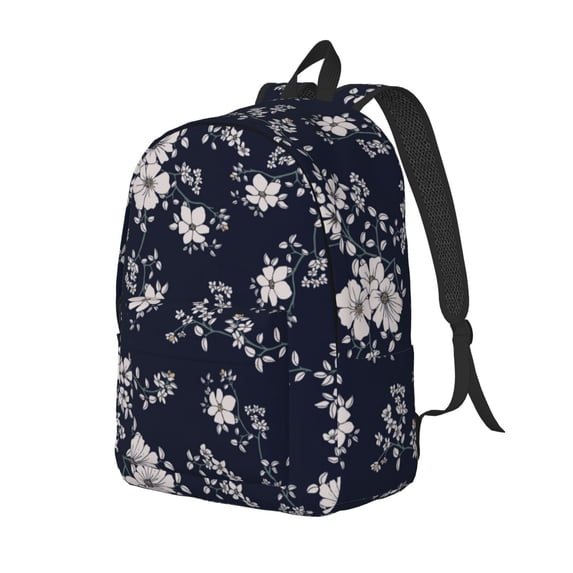 Easygdp Retro Flower Durable Canvas Laptop Backpack,Water-Resistant ...