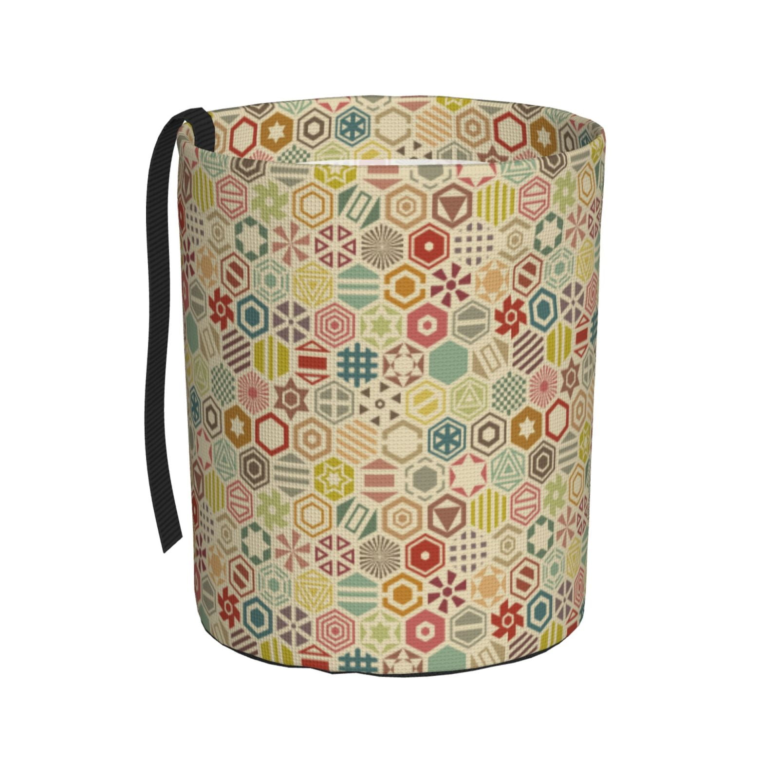 Easygdp Retro Geometry Car Trash Can Garbage Car Accessories Trash Can ...