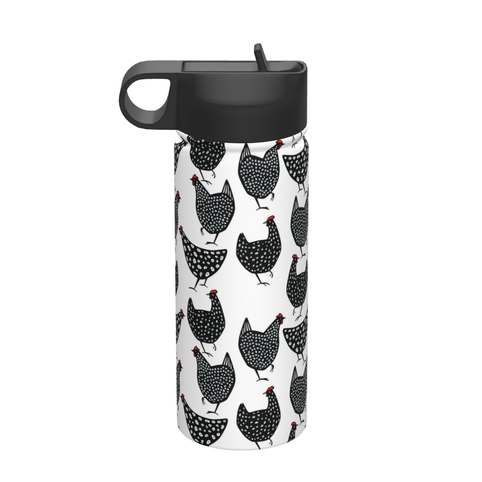 Easygdp Retro Rooster 18oz Sports Insulated Kettle With Straw Insulated ...
