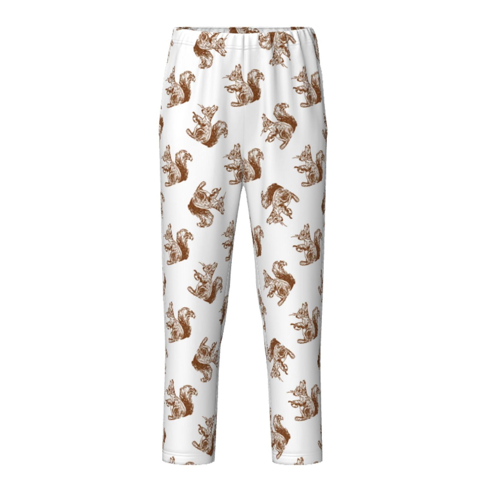 Easygdp Retro Squirrel Boys Girls Pajama Pants Long Sleep Pants Waist ...