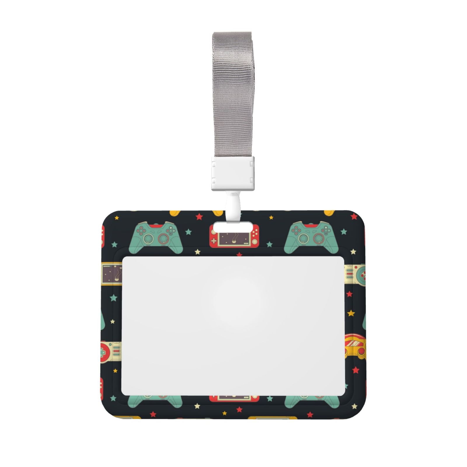 Easygdp Retro Video Game Card Badge Holder Work Badge Sleeve for Office ...