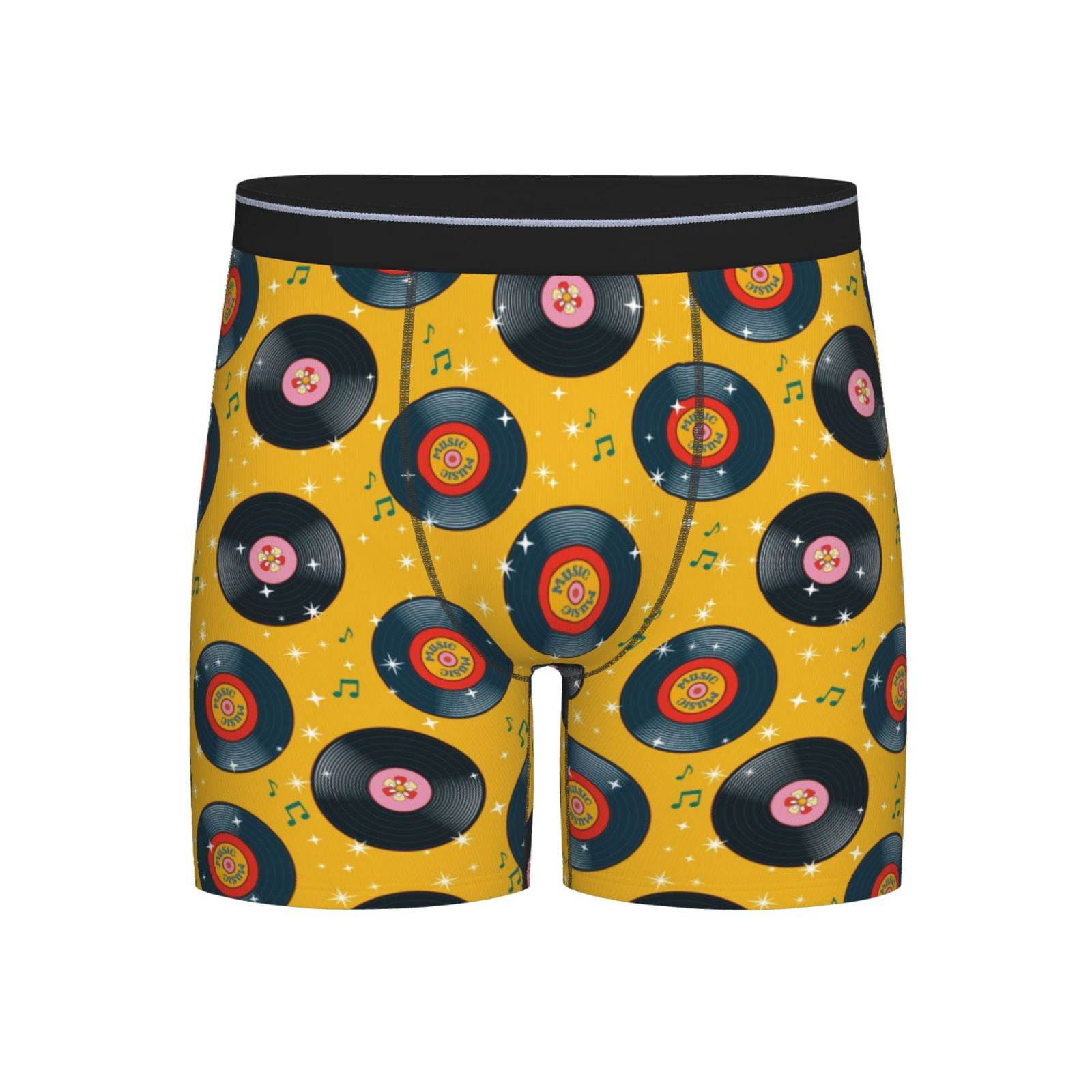 Easygdp Retro Vinyl Records Men's Boxer Briefs Men’s Underwear Boxer ...