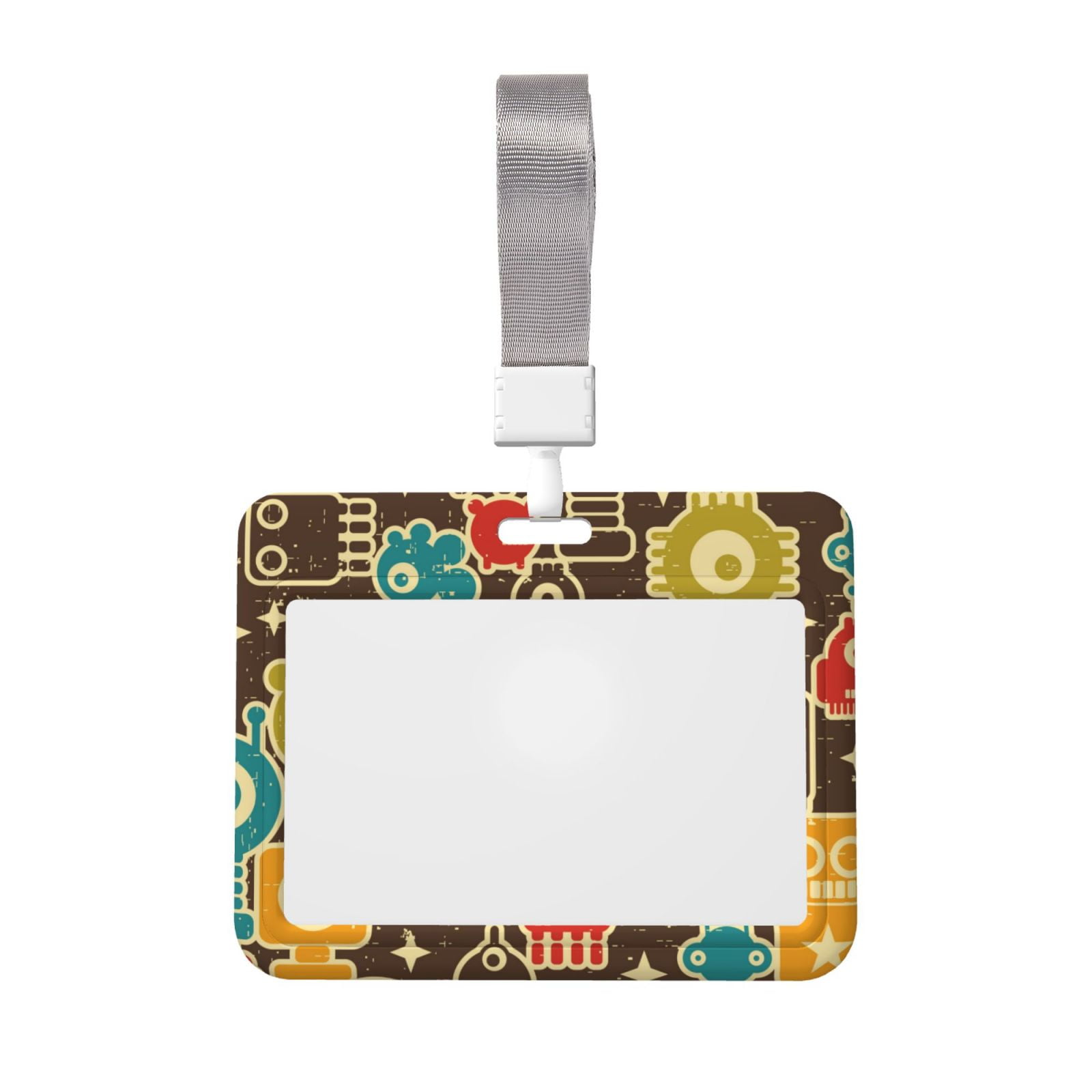 Easygdp Robot and Monsters Card Badge Holder Work Badge Sleeve for ...