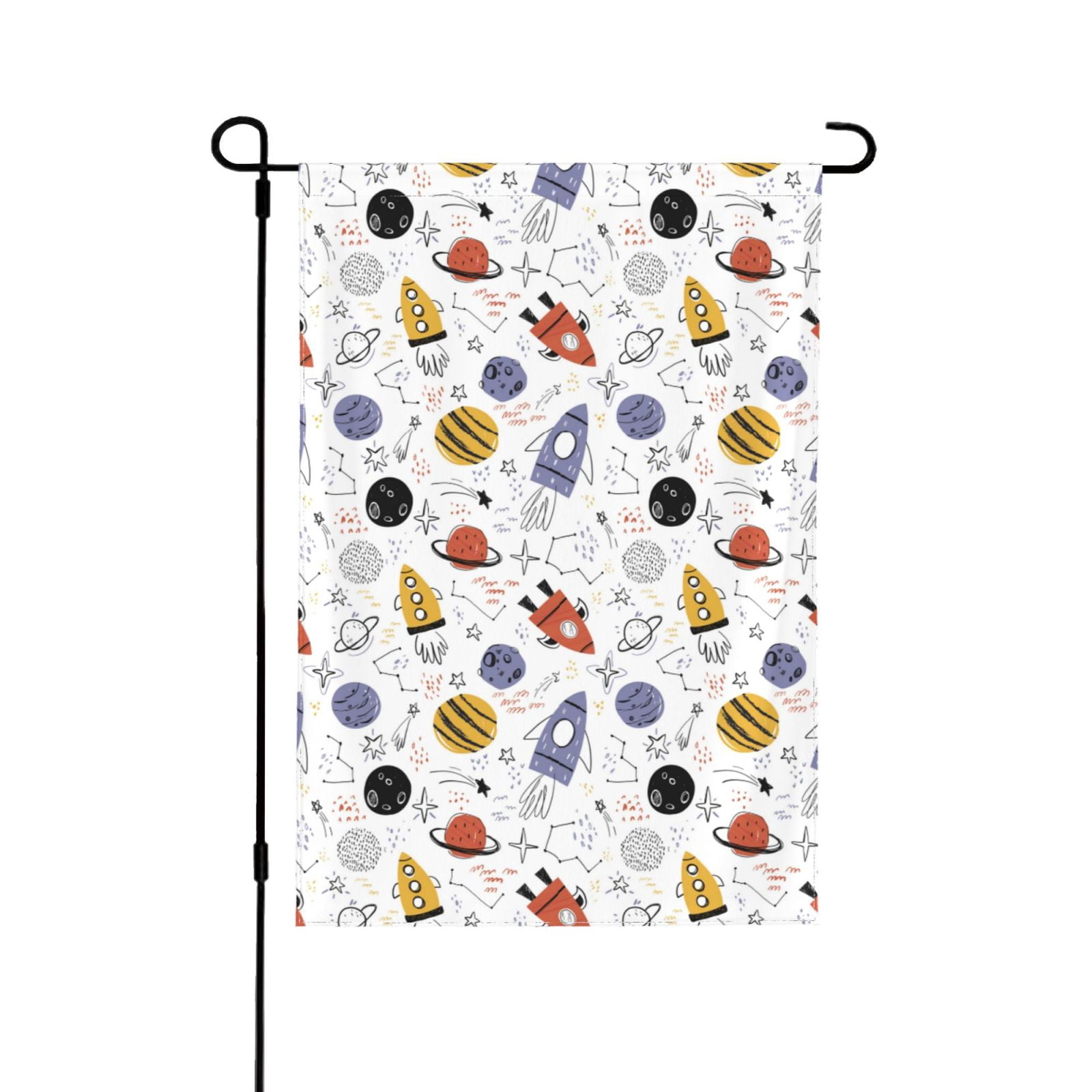 Easygdp Rocket Planets Garden Flag Yard Flag Welcome Flag, Double-Sided ...