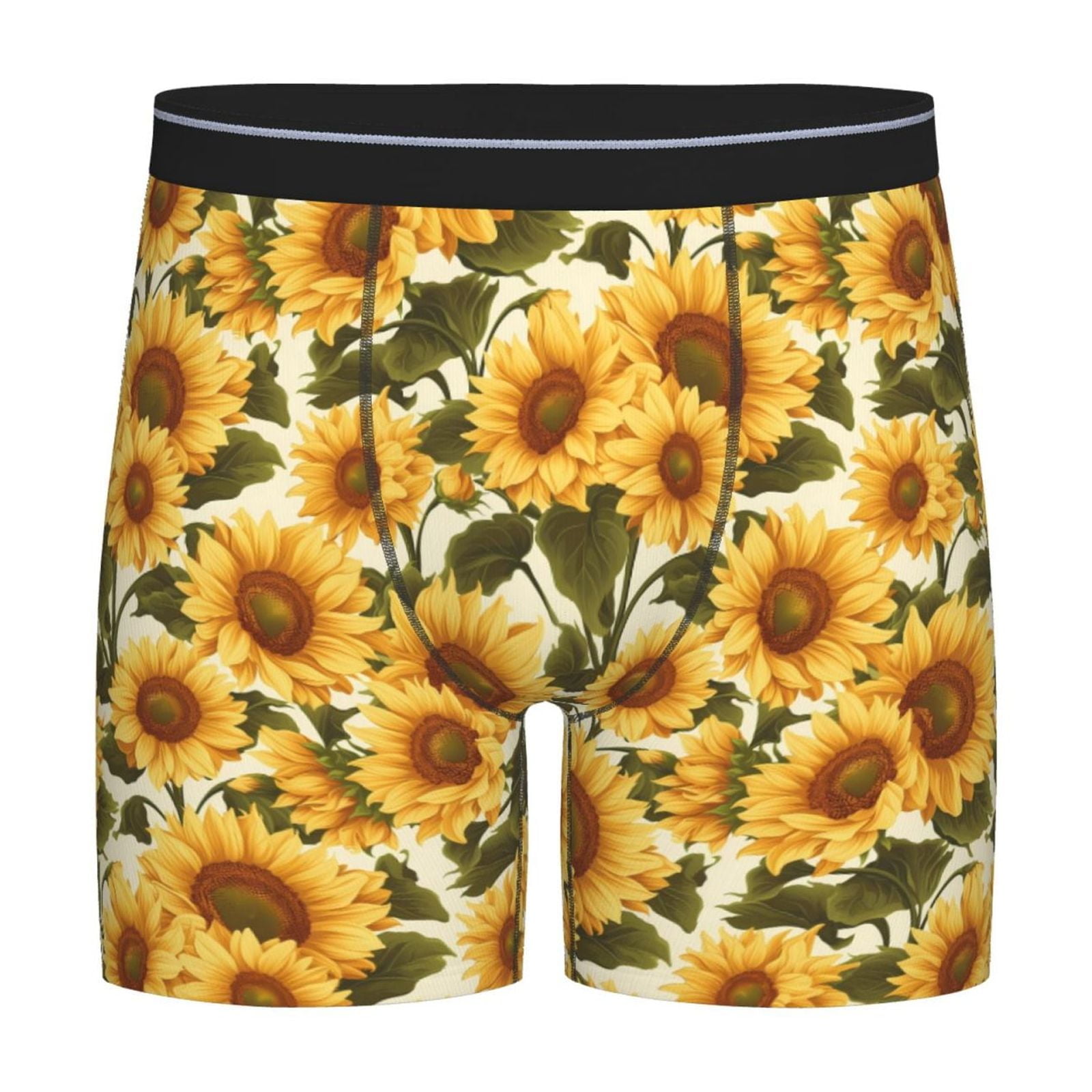 Easygdp Romantic Elegant Sunflower Men's Boxer Briefs Men’s Underwear ...