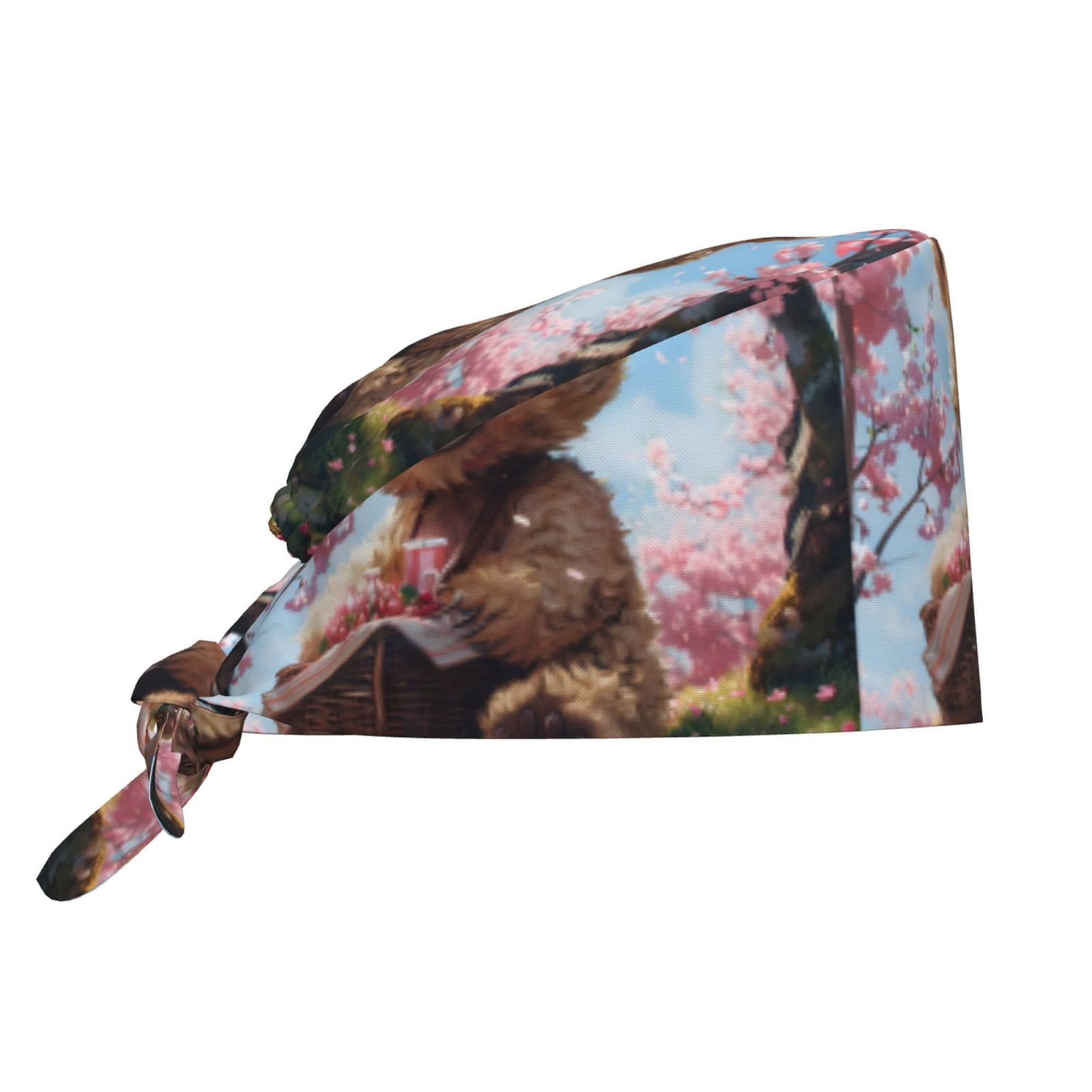 Easygdp Romantic Floral Bear Men Women Adjustable Cap Working Hat Tie ...