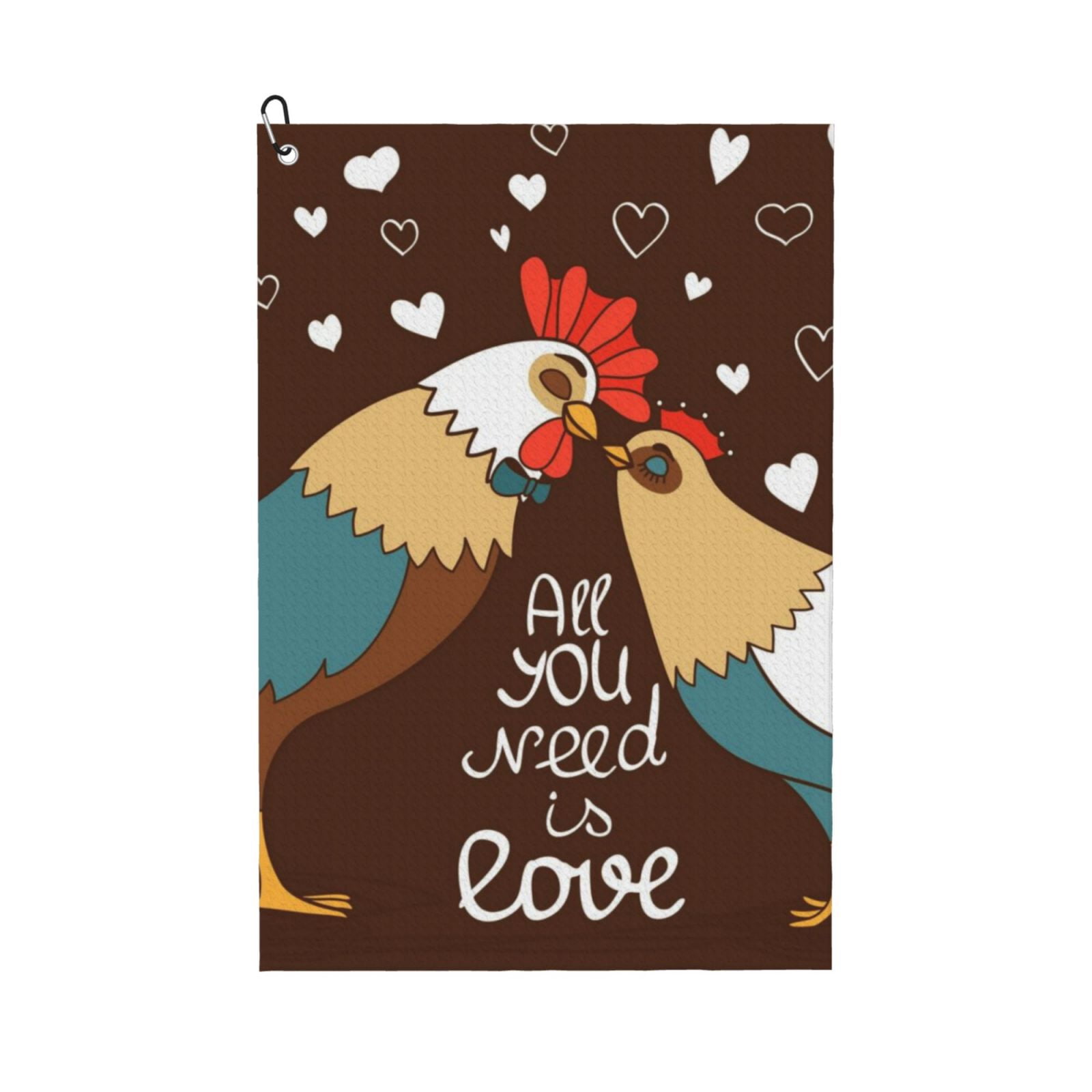 Easygdp Rooster And Chicken Golf Towel 24x16in for Men and Women with ...