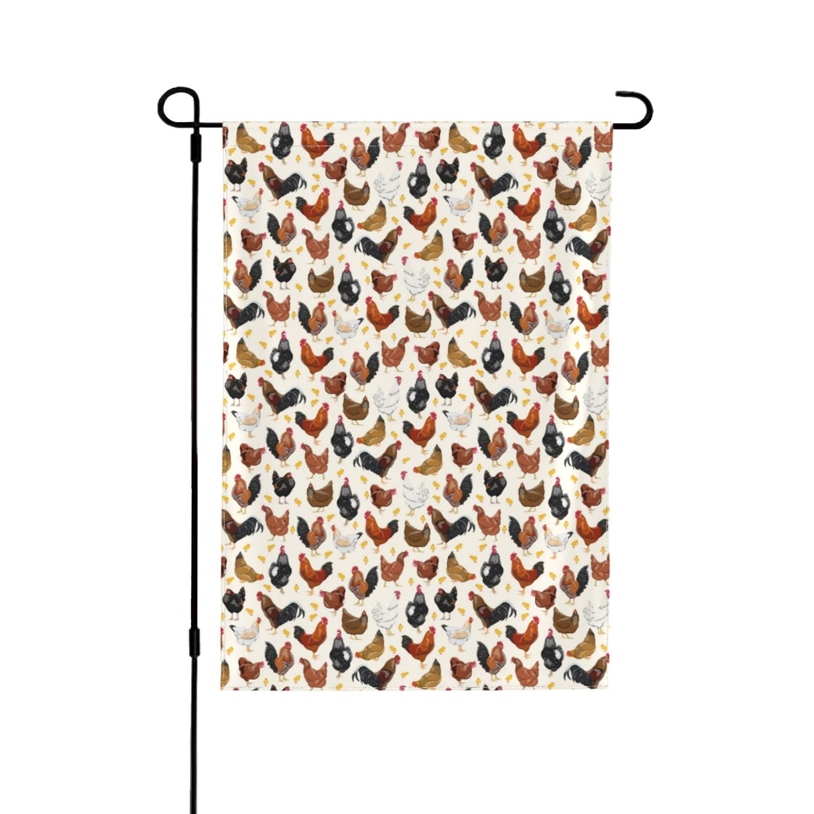 Easygdp Roosters and Chickens Garden Flag Yard Flag Welcome Flag ...