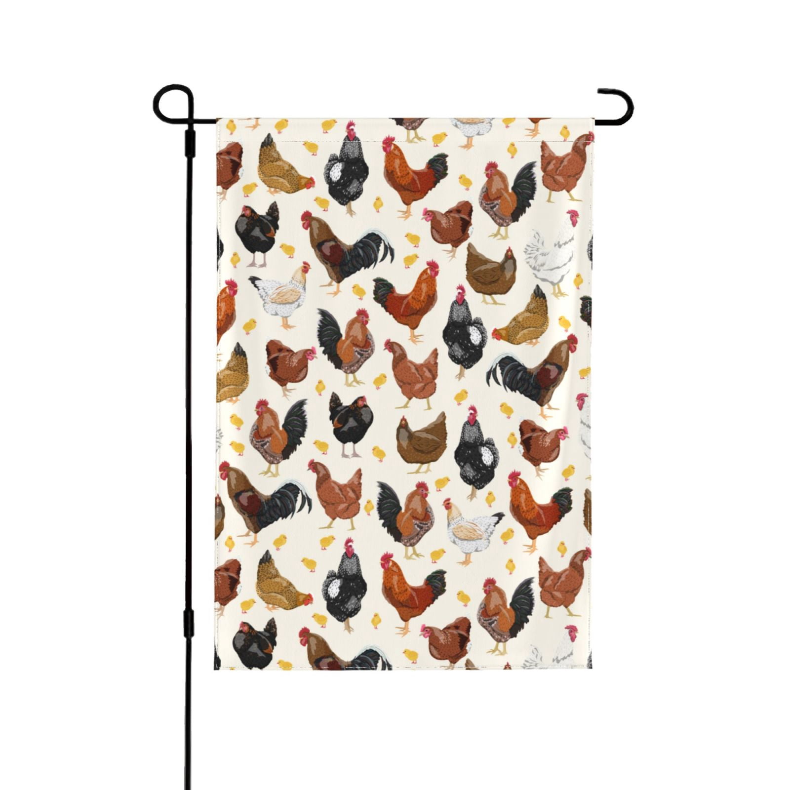 Easygdp Roosters and Chickens Garden Flag Yard Flag Welcome Flag ...