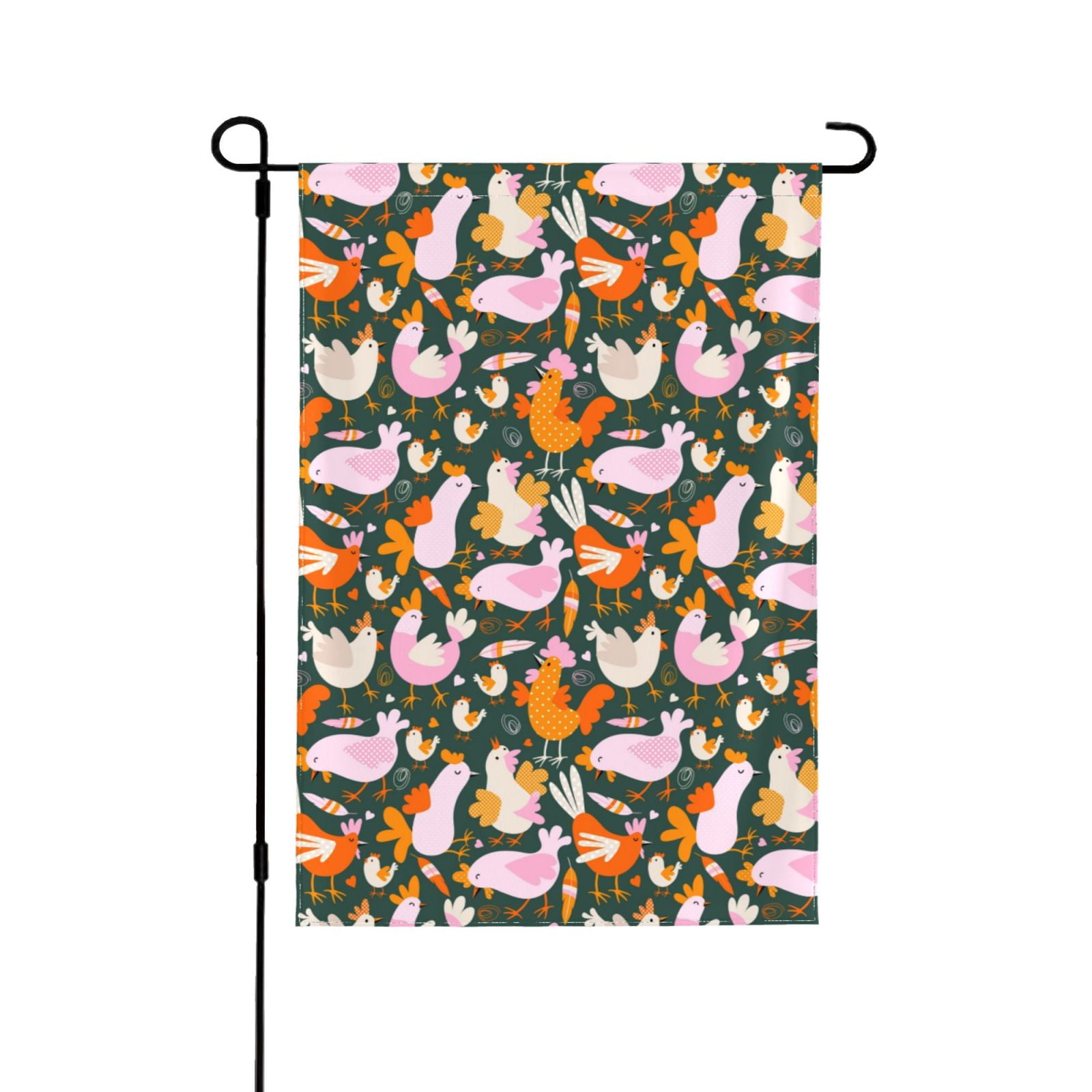 Easygdp Roosters and Chicks Garden Flag Yard Flag Welcome Flag, Double-Sided, Weather Resistant ...