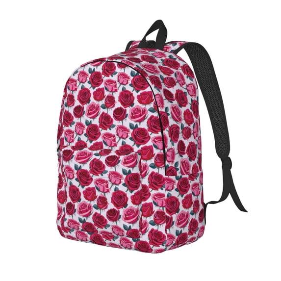 Easygdp Rose Flowers Durable Canvas Laptop Backpack,Water-Resistant ...