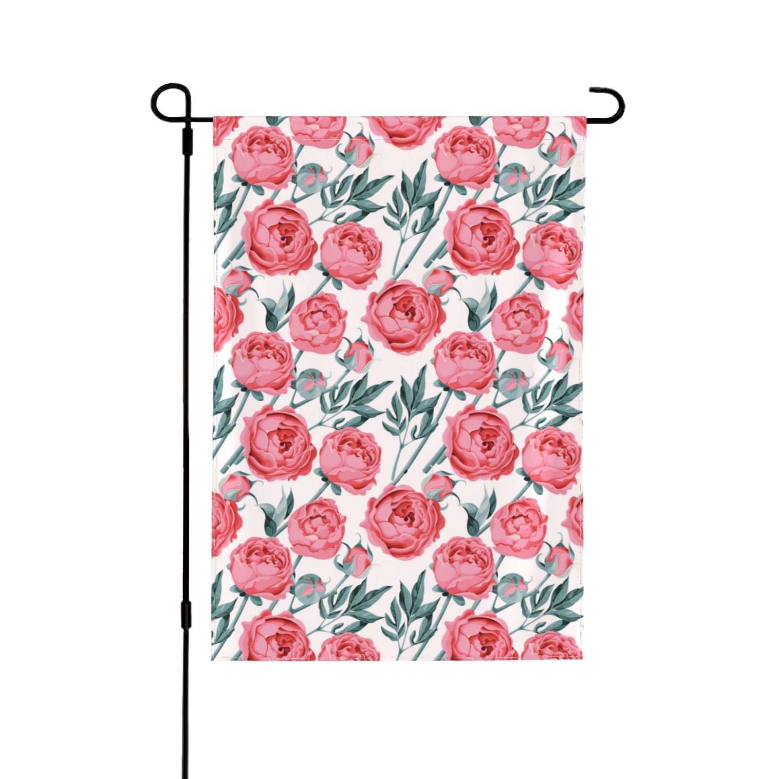 Easygdp Rose Flowers Garden Flag Yard Flag Welcome Flag, Double-Sided ...