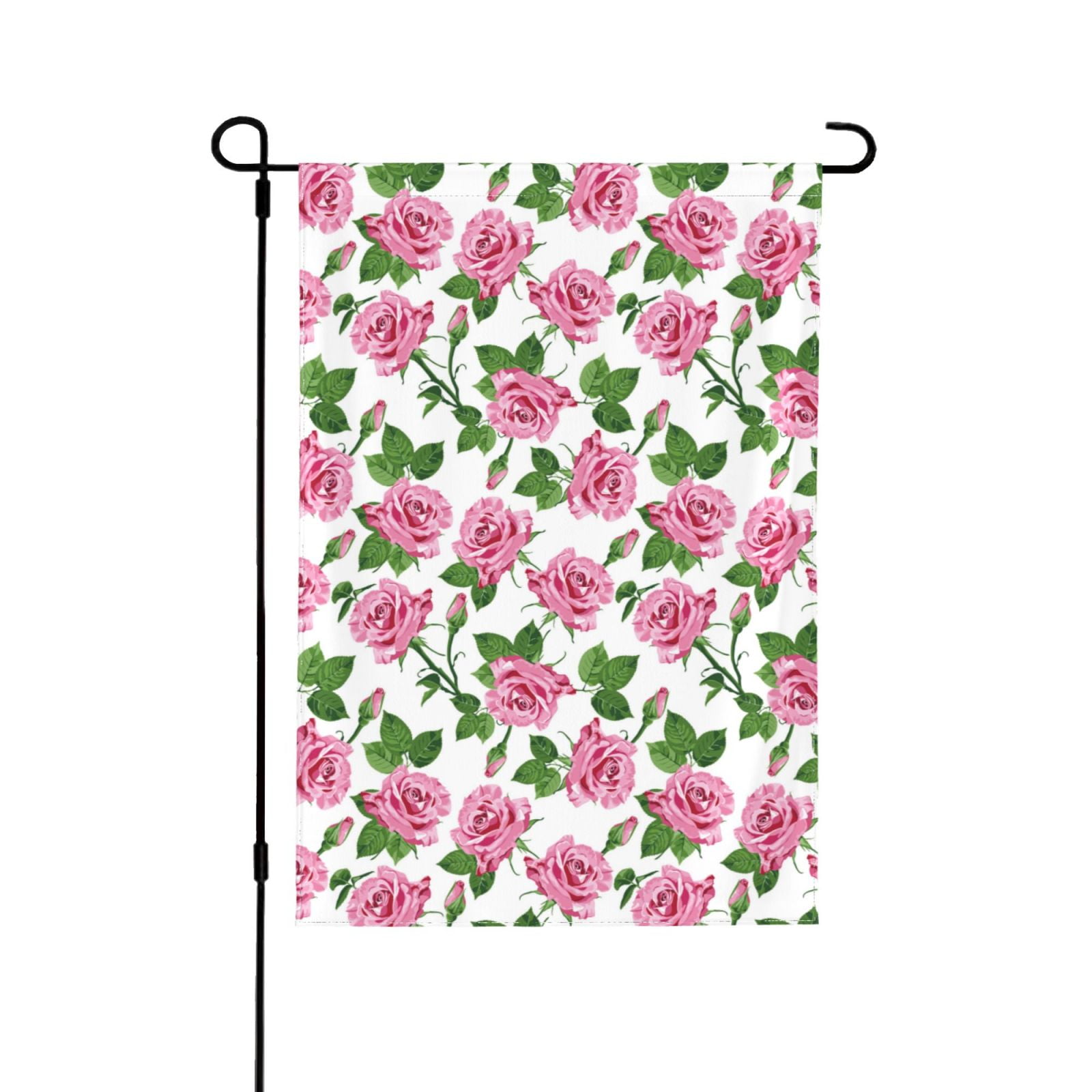 Easygdp Rose Flowers Garden Flag Yard Flag Welcome Flag, Double-Sided ...