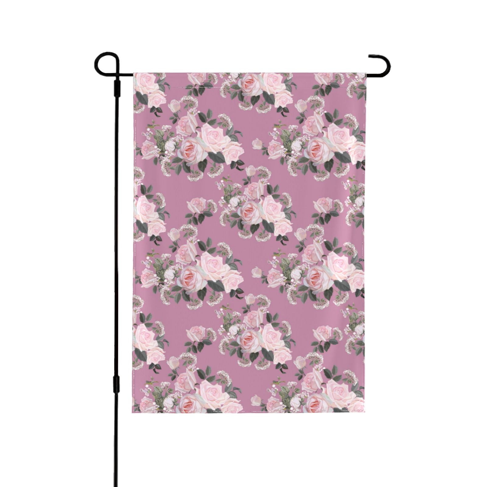 Easygdp Rose Flowers Garden Flag Yard Flag Welcome Flag, Double-Sided ...