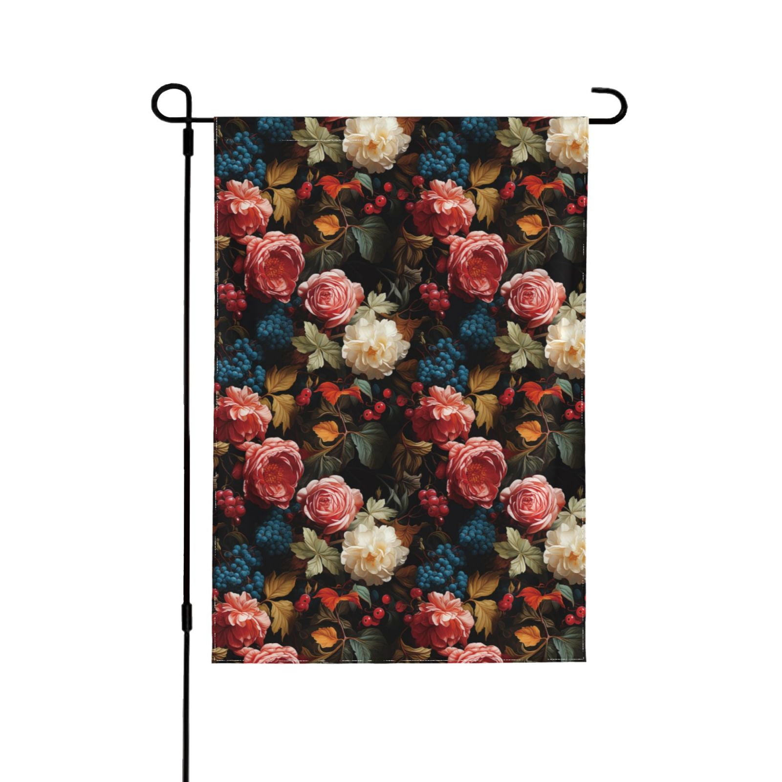 Easygdp Rose Flowers Garden Flag Yard Flag Welcome Flag, Double-Sided ...