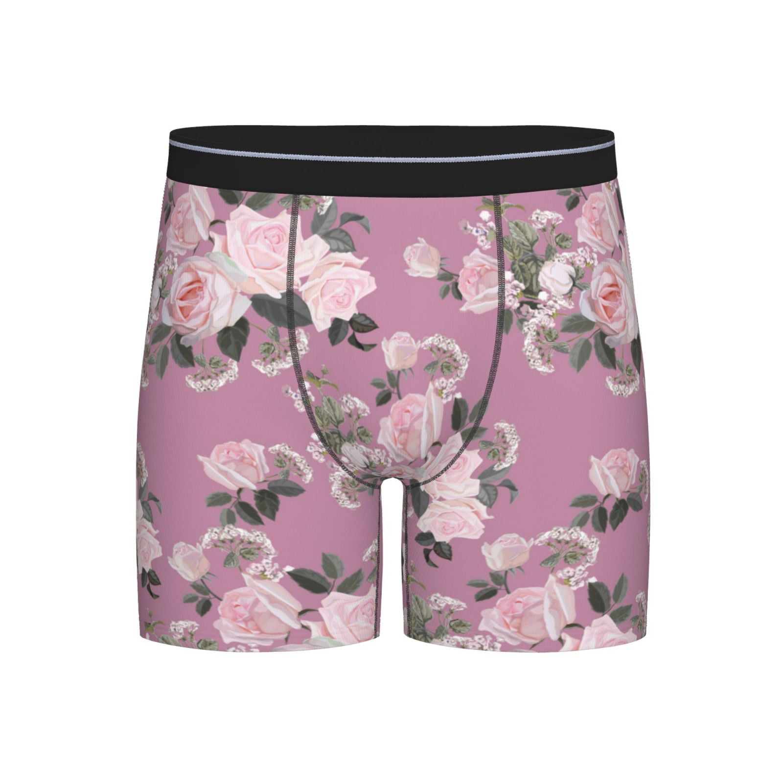 Easygdp Rose Flowers Men's Boxer Briefs Men’s Underwear Boxer Briefs ...