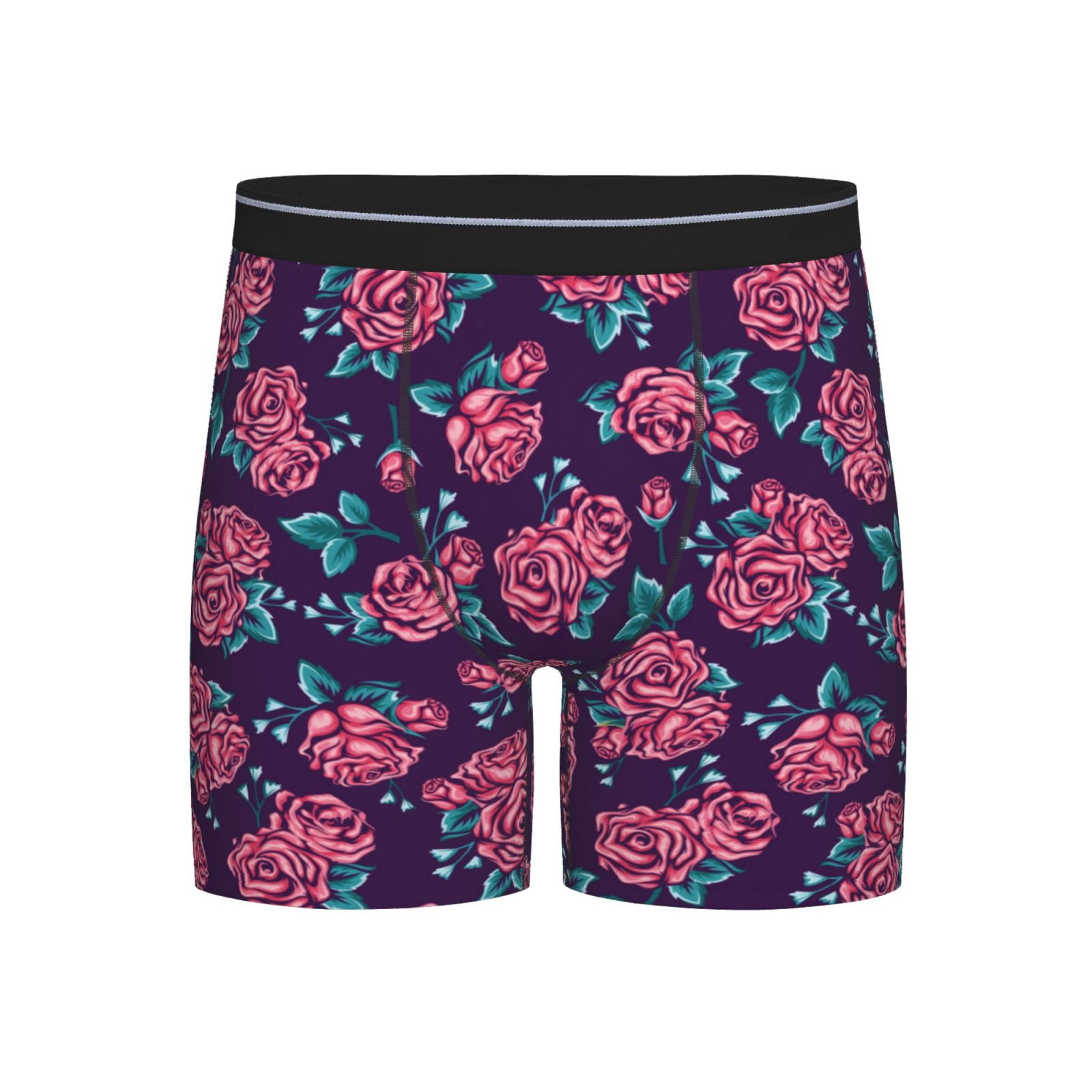 Easygdp Rose Flowers Men's Boxer Briefs Men’s Underwear Boxer Briefs ...