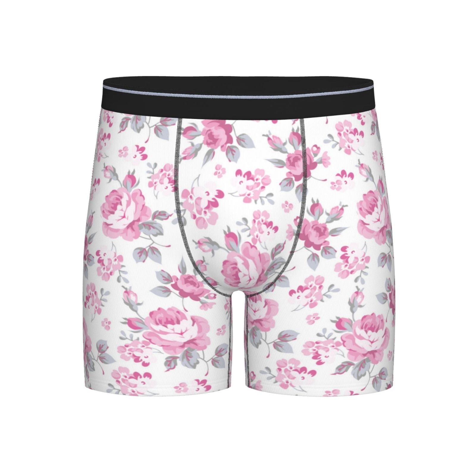 Easygdp Rose Flowers Men's Boxer Briefs Men’s Underwear Boxer Briefs ...