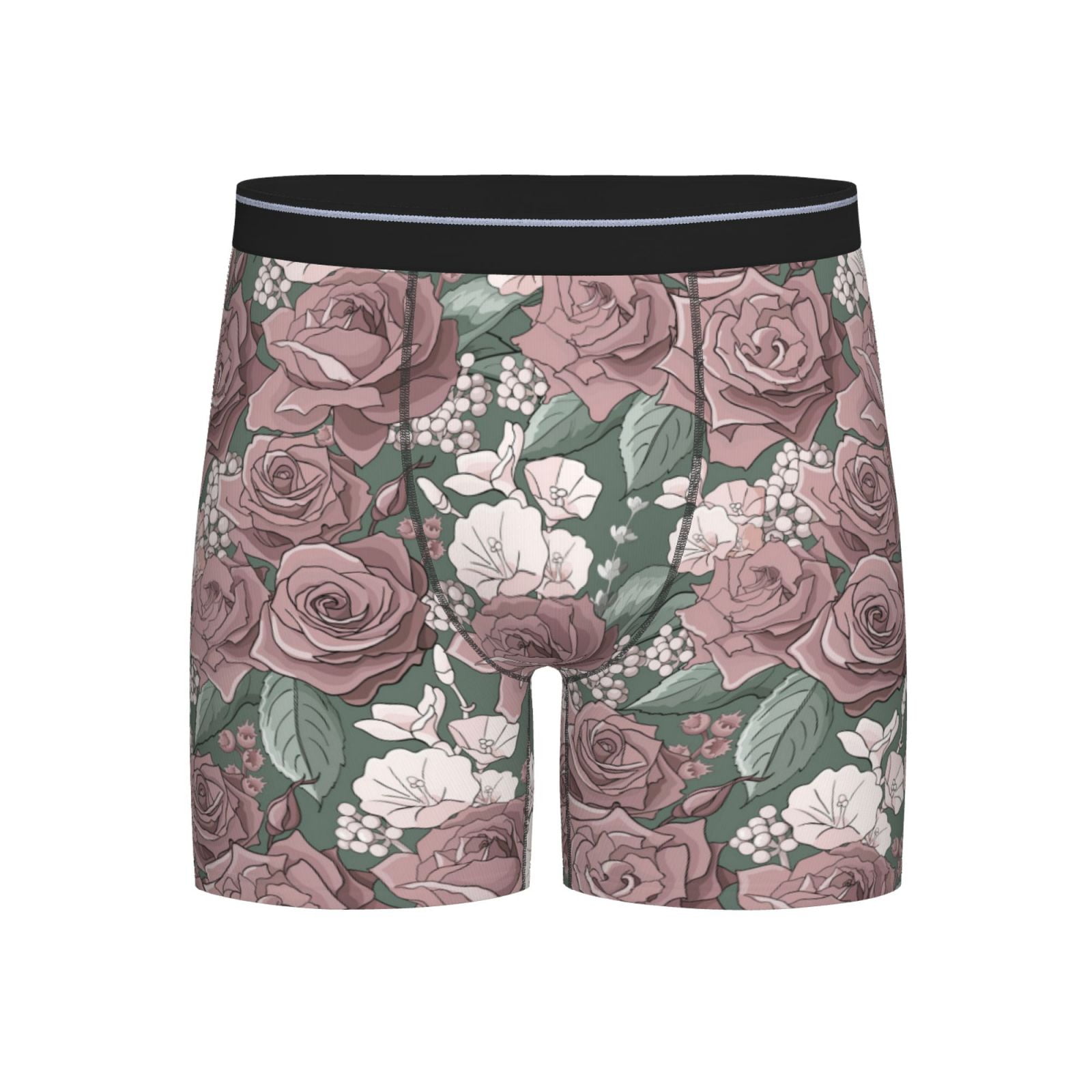 Easygdp Rose Flowers Men's Boxer Briefs Men’s Underwear Boxer Briefs ...