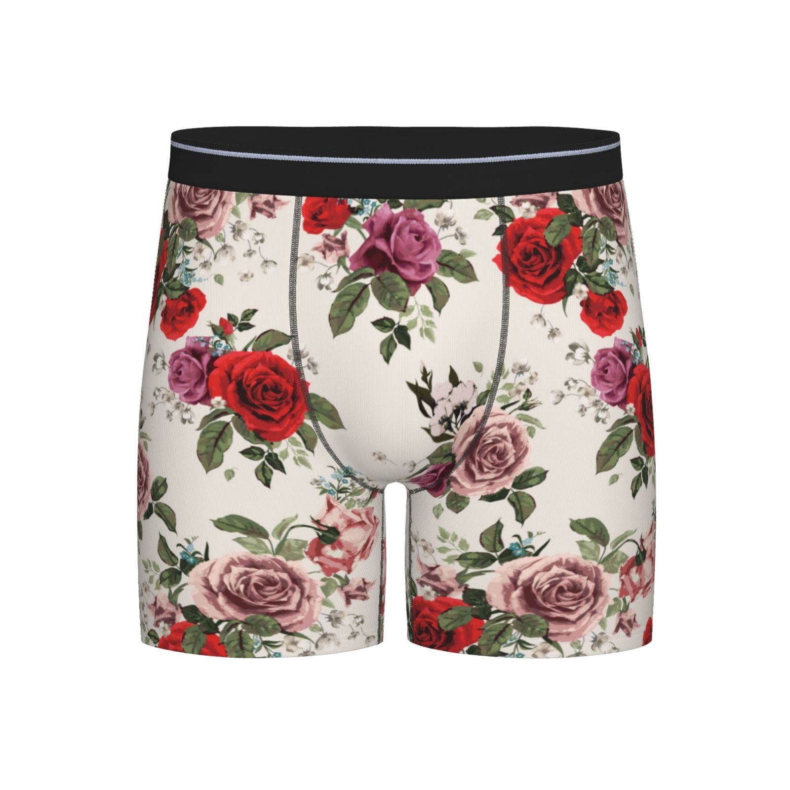 Easygdp Rose Flowers Men's Boxer Briefs Men’s Underwear Boxer Briefs ...
