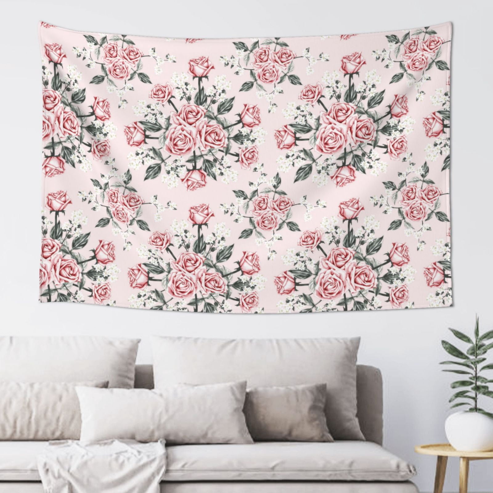 Easygdp Rose Flowers Tapestry Wall Hanging, Wall Tapestries for Bedroom ...