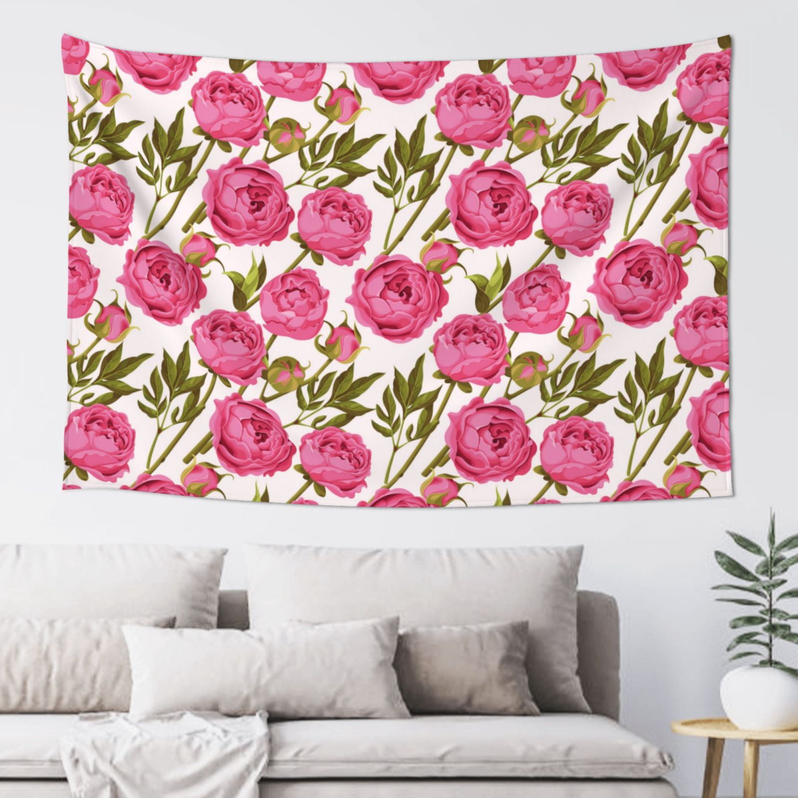 Easygdp Rose Flowers Tapestry Wall Hanging, Wall Tapestries for Bedroom ...