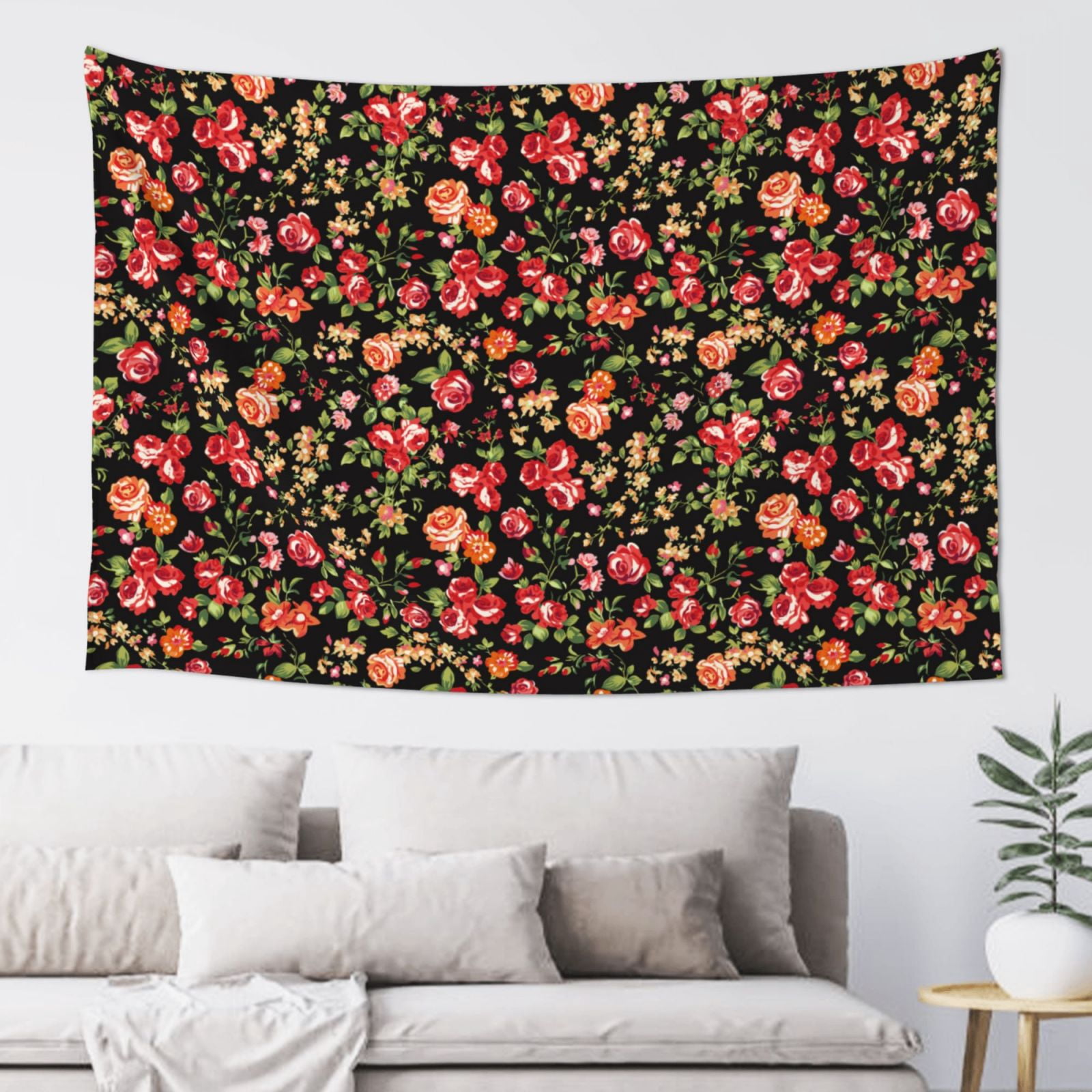 Easygdp Rose Flowers Tapestry Wall Hanging, Wall Tapestries for Bedroom ...