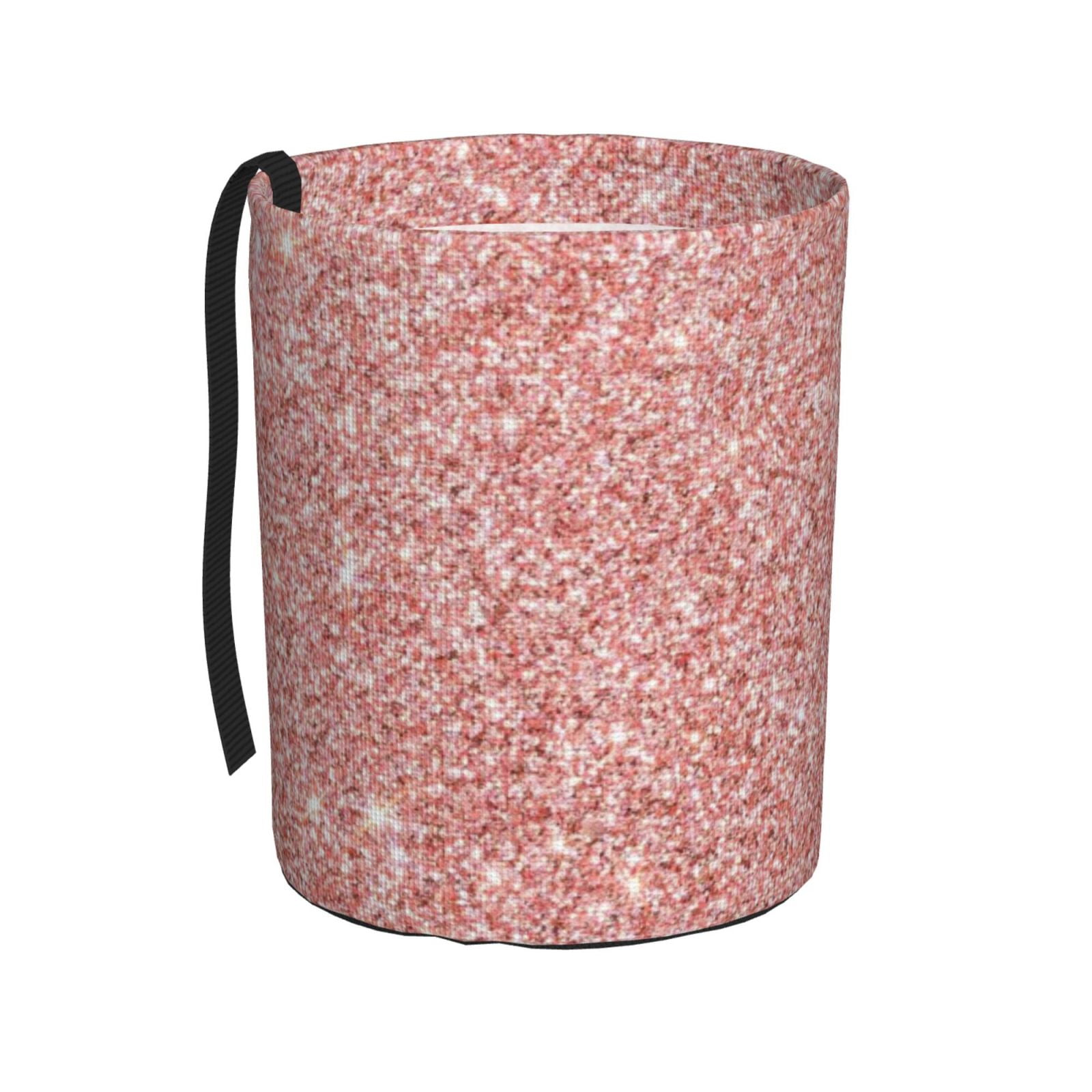 Easygdp Rose Gold Glitter Car Trash Can Garbage Car Accessories Trash ...