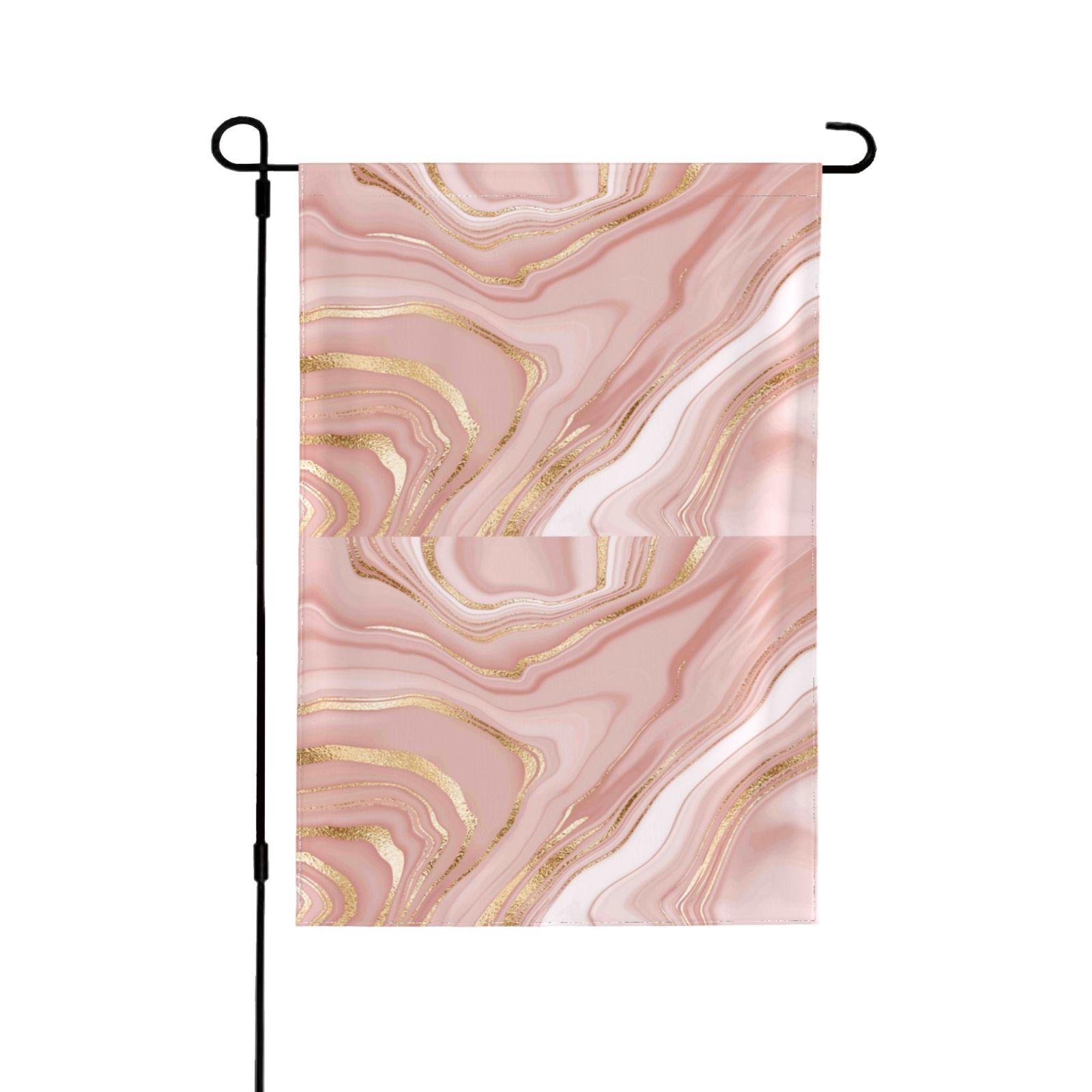 Easygdp Rose Gold Glitter Splatter Garden Flag Yard Flag Welcome Flag ...