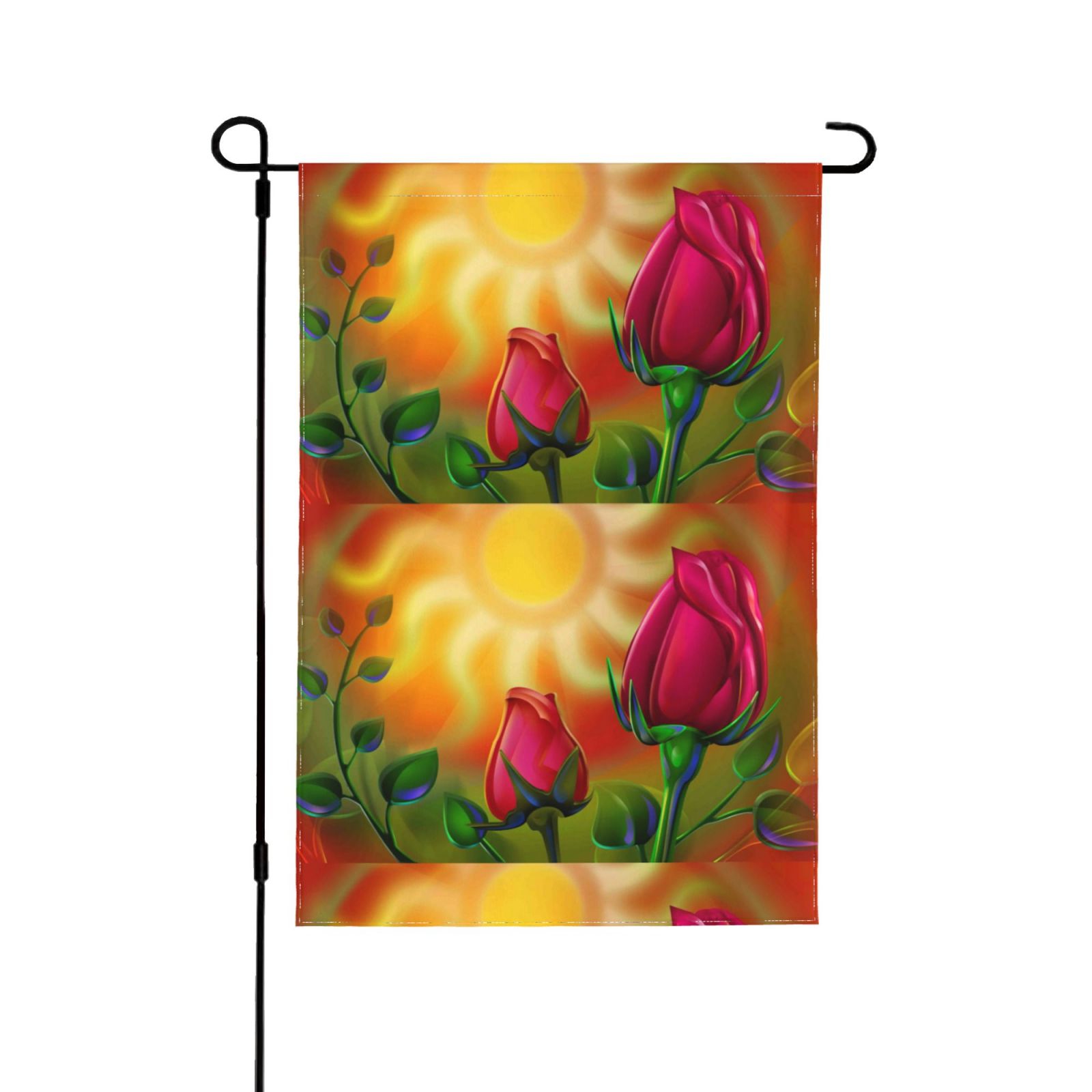 Easygdp Rose Psychedelic Garden Flag Yard Flag Welcome Flag, Double ...