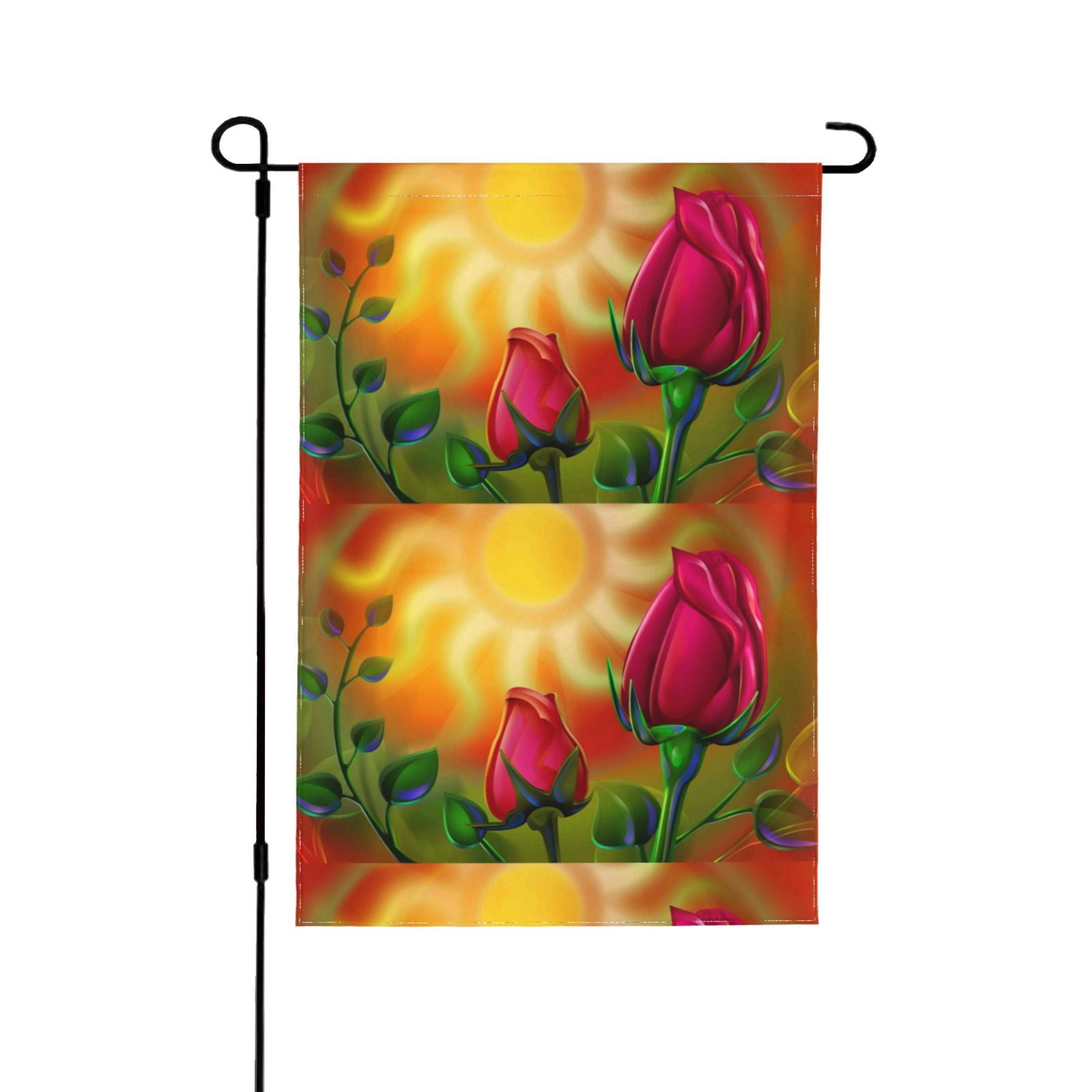 Easygdp Rose Psychedelic Garden Flag Yard Flag Welcome Flag, Double ...