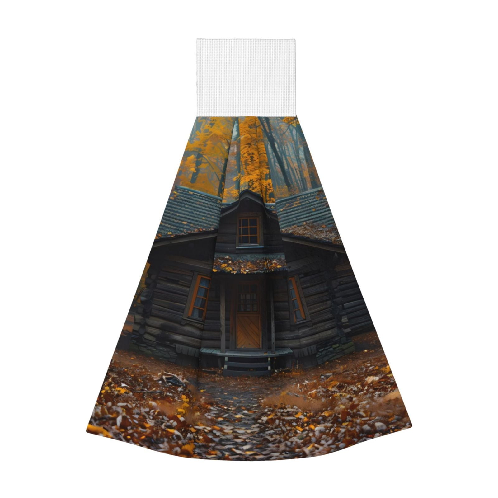 Easygdp Rustic Cabin Autumn Forest Kitchen Hand Towels Hanging Tie ...