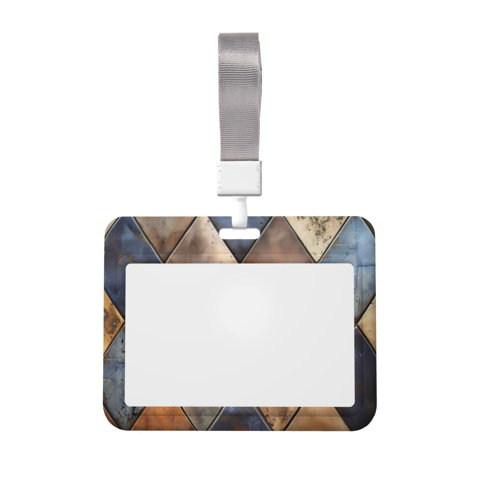 Easygdp Rustic Tile Pattern Card Badge Holder Work Badge Sleeve for ...