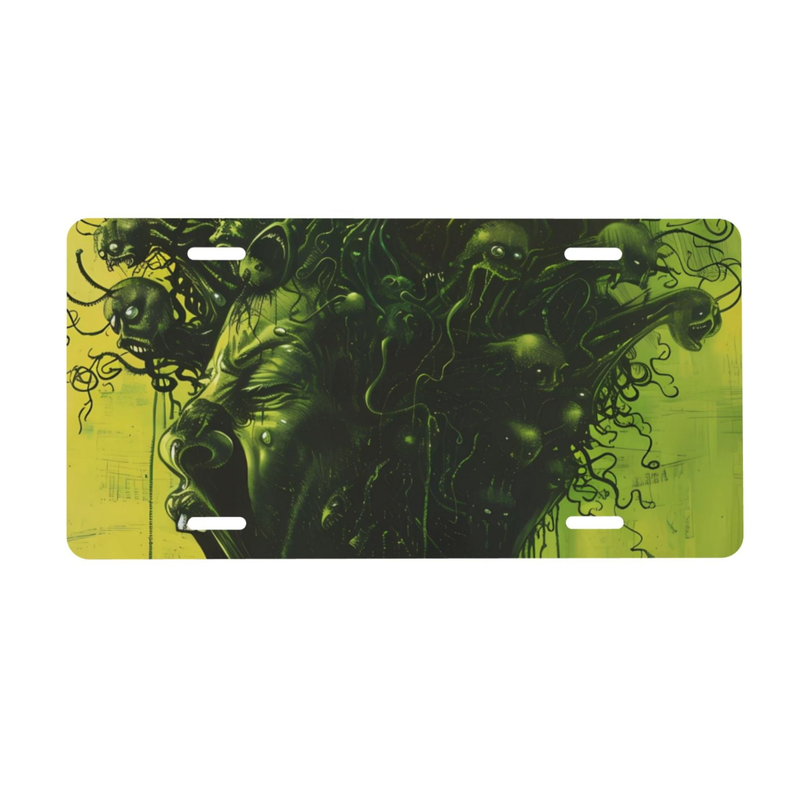 Easygdp Screaming Horror Art License Plate Car Front License Plate Car ...