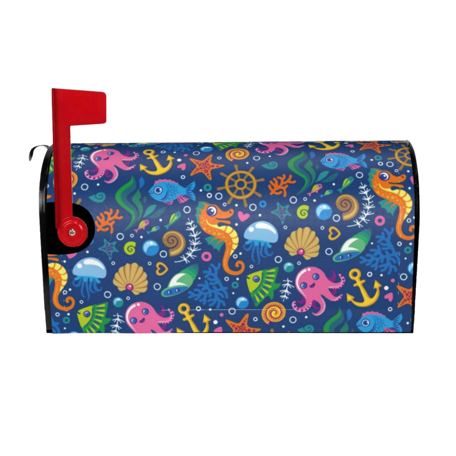 Easygdp Sea Fish Mailbox Covers Garden Outdoor Yard Outside Farmhouse ...