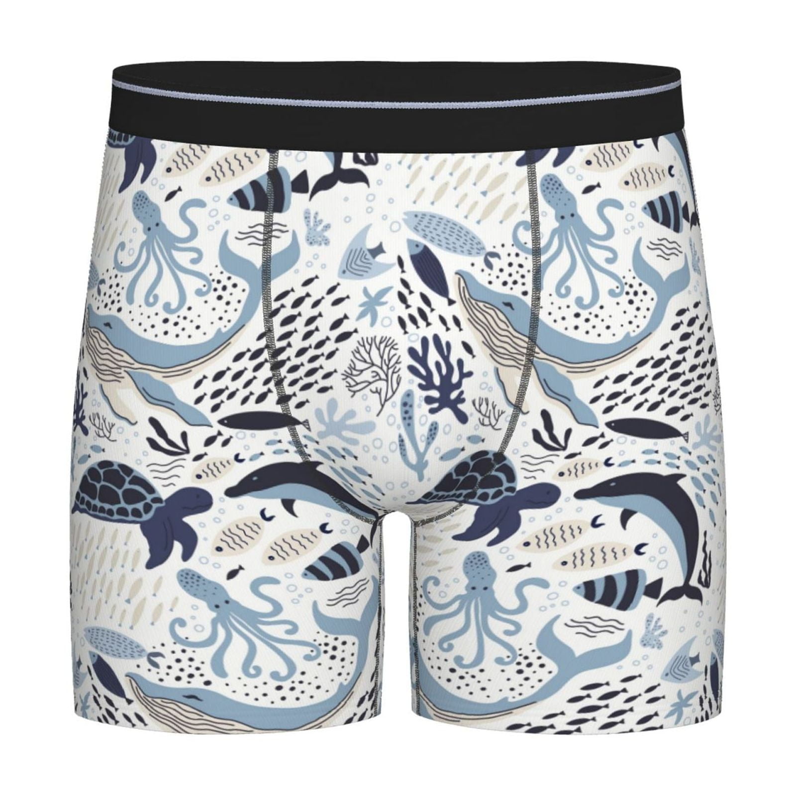 Easygdp Sea Life Elements Men's Boxer Briefs Men’s Underwear Boxer ...
