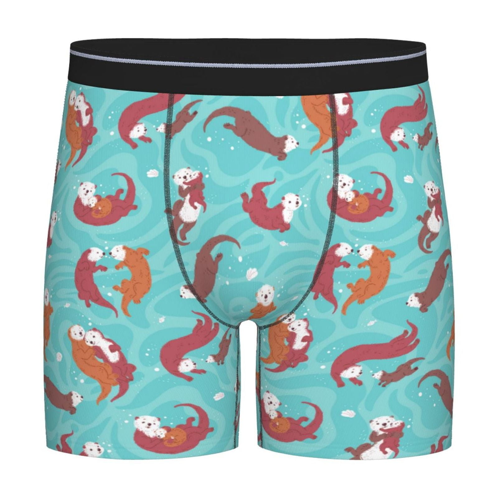 Easygdp Sea Otters Family In Blue Water Men's Boxer Briefs Men’s ...