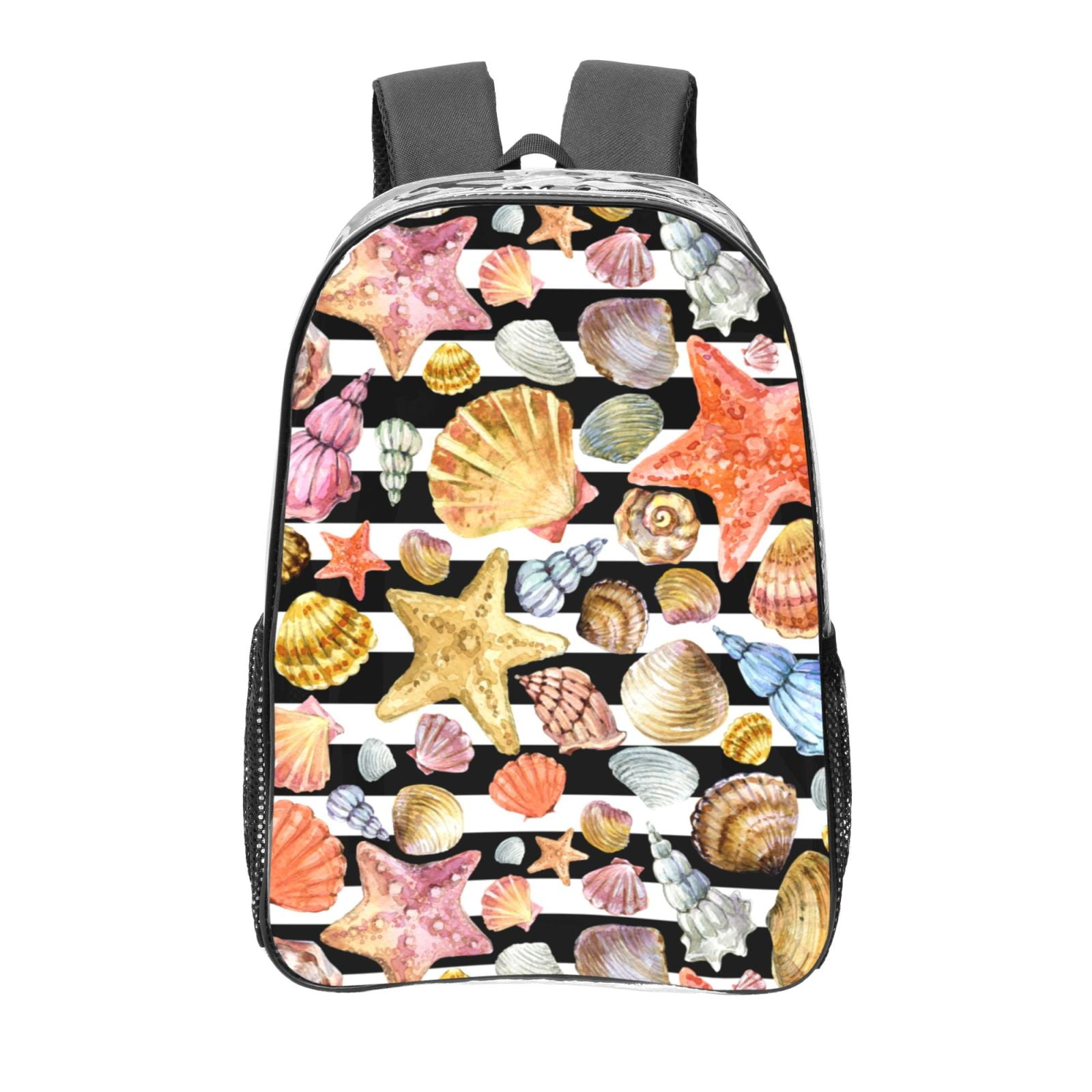 Easygdp Sea Shell Clear Backpack, Transparent Bookbag for School for ...