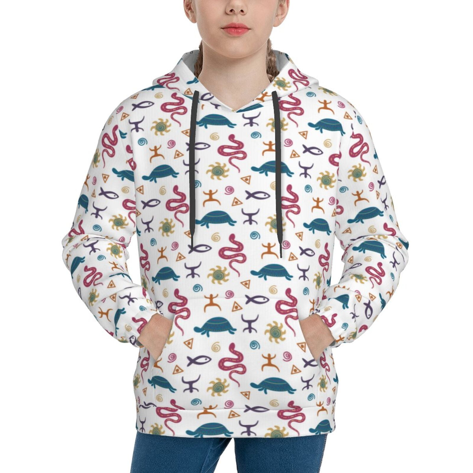 Easygdp Sea Turtle Boys Hoodie Kids Sweatshirt Youth Pullover With Hood ...