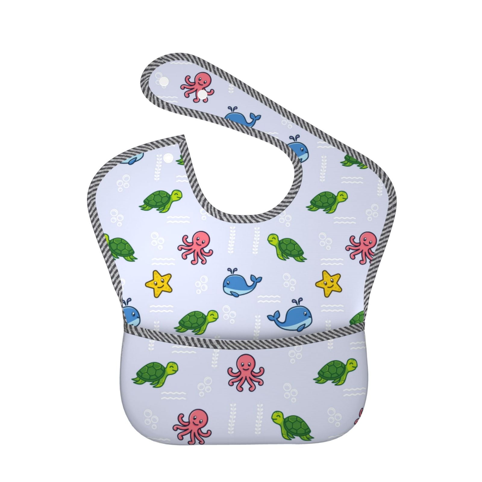 Easygdp Sea Turtle Whale Bibs For Babies, Baby Bibs for Eating, Toddler ...