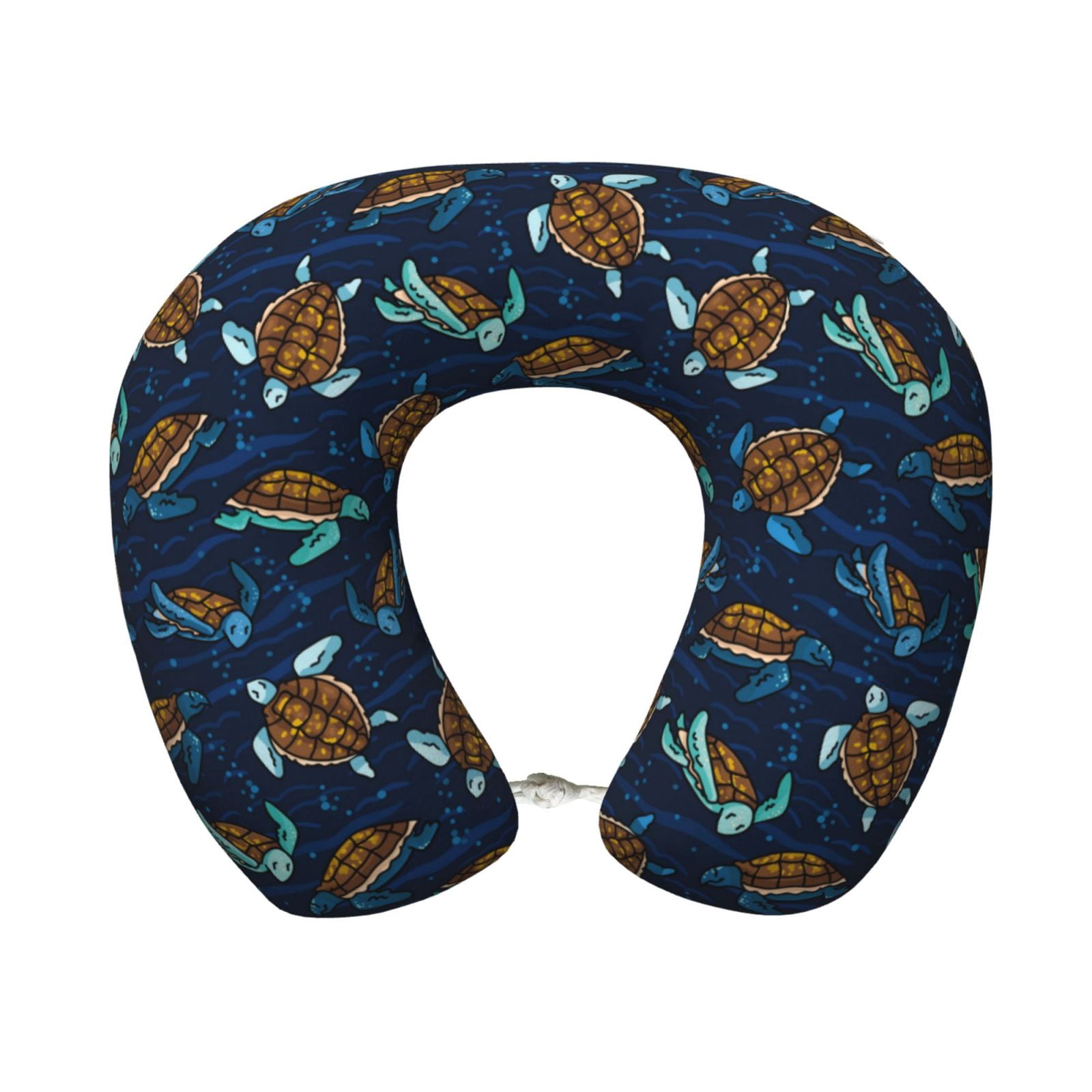 Easygdp Sea Turtles Swimming Travel Pillow Memory Foam, Head Neck ...